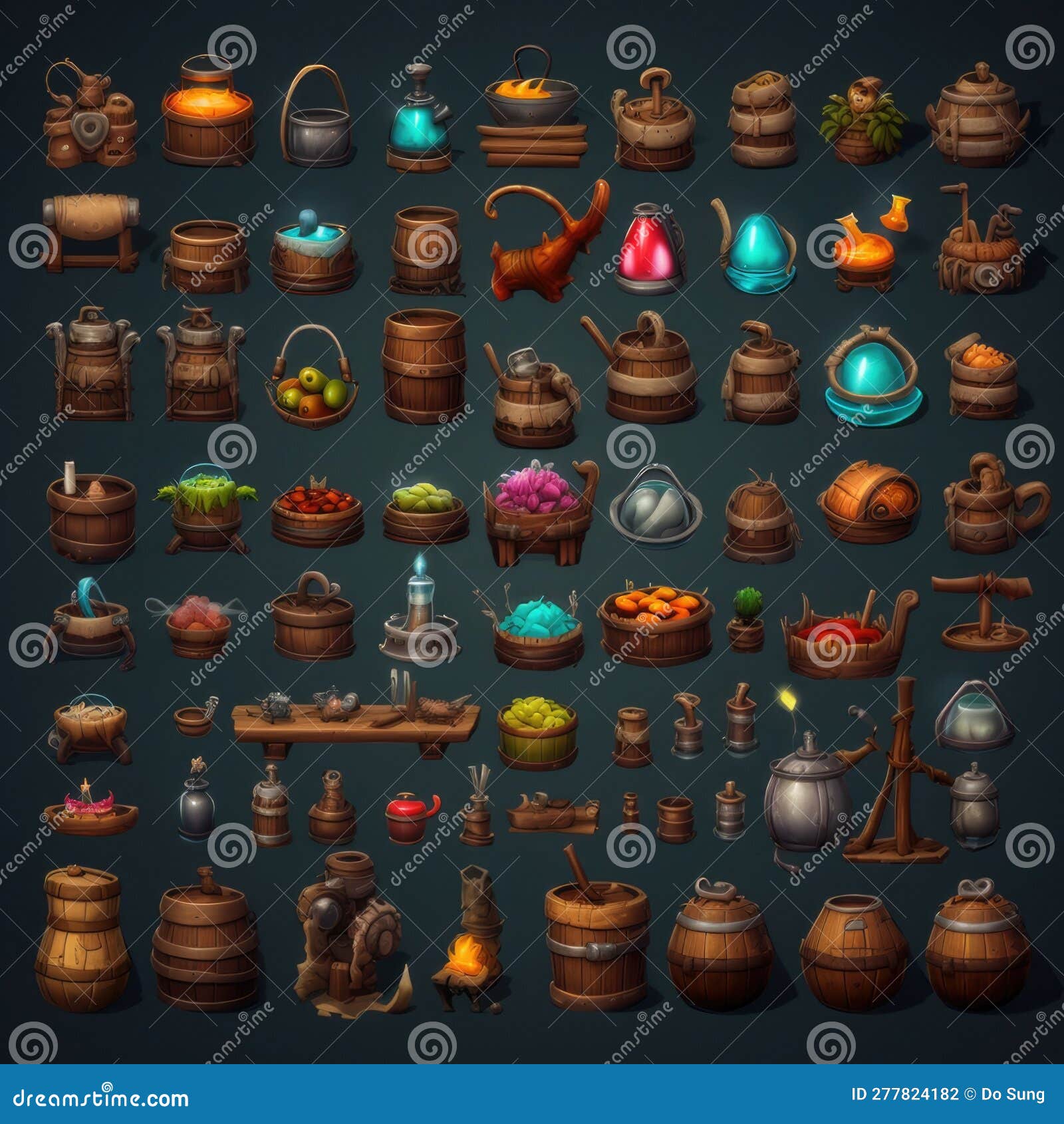 Item game 2d stock illustration. Illustration of adventure - 277824182