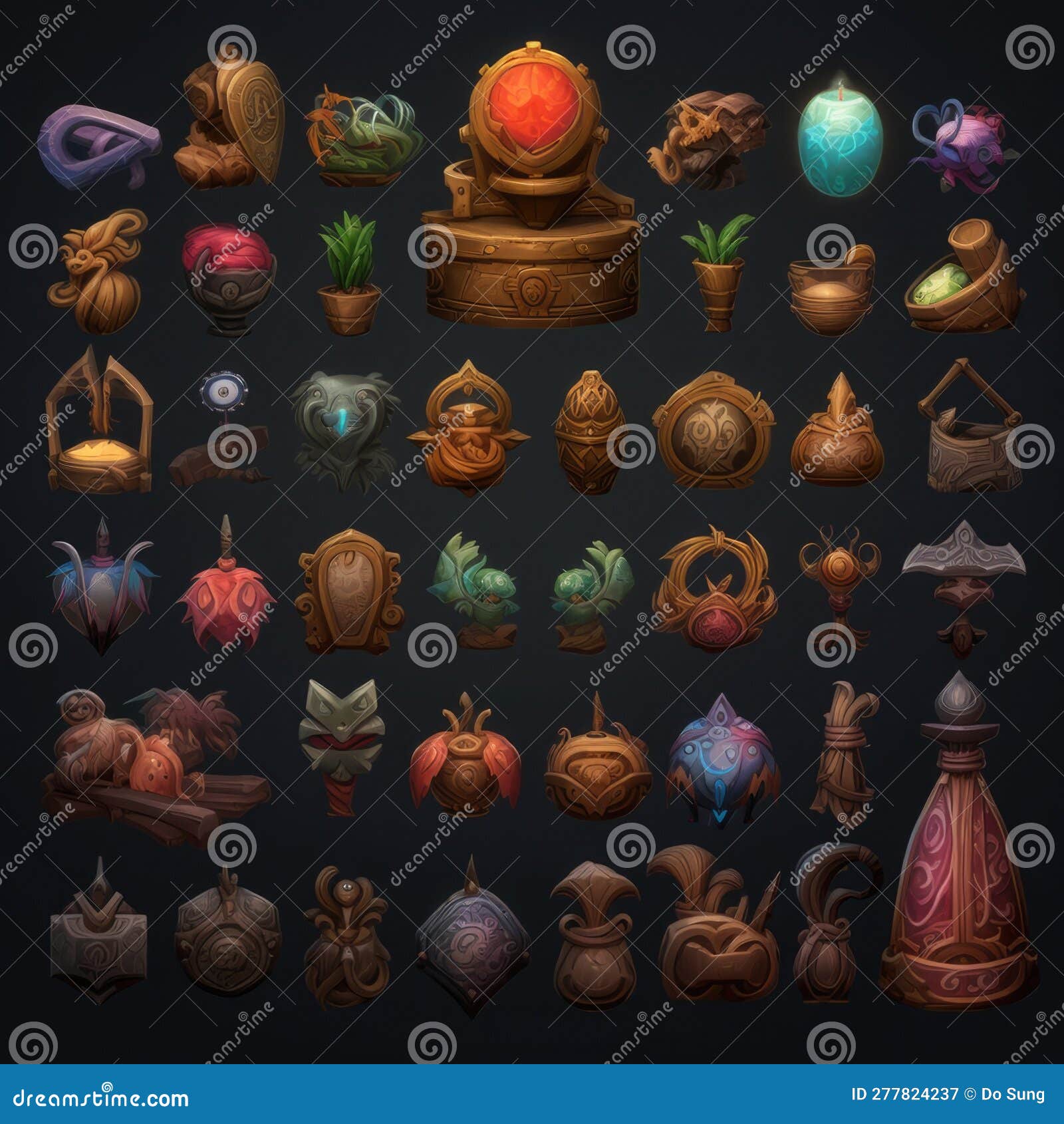 Item game 2d stock illustration. Illustration of keys - 277824237