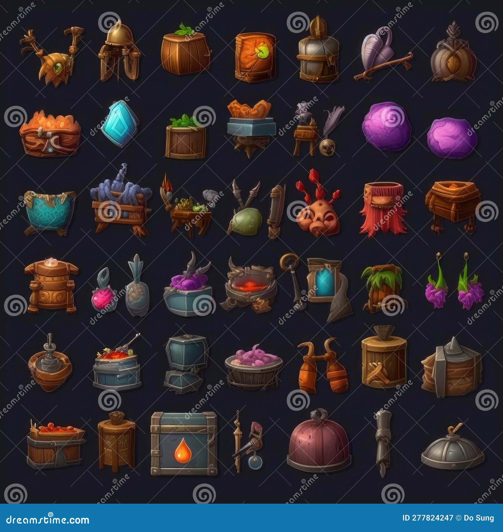 Item game 2d stock illustration. Illustration of creativity - 277824247