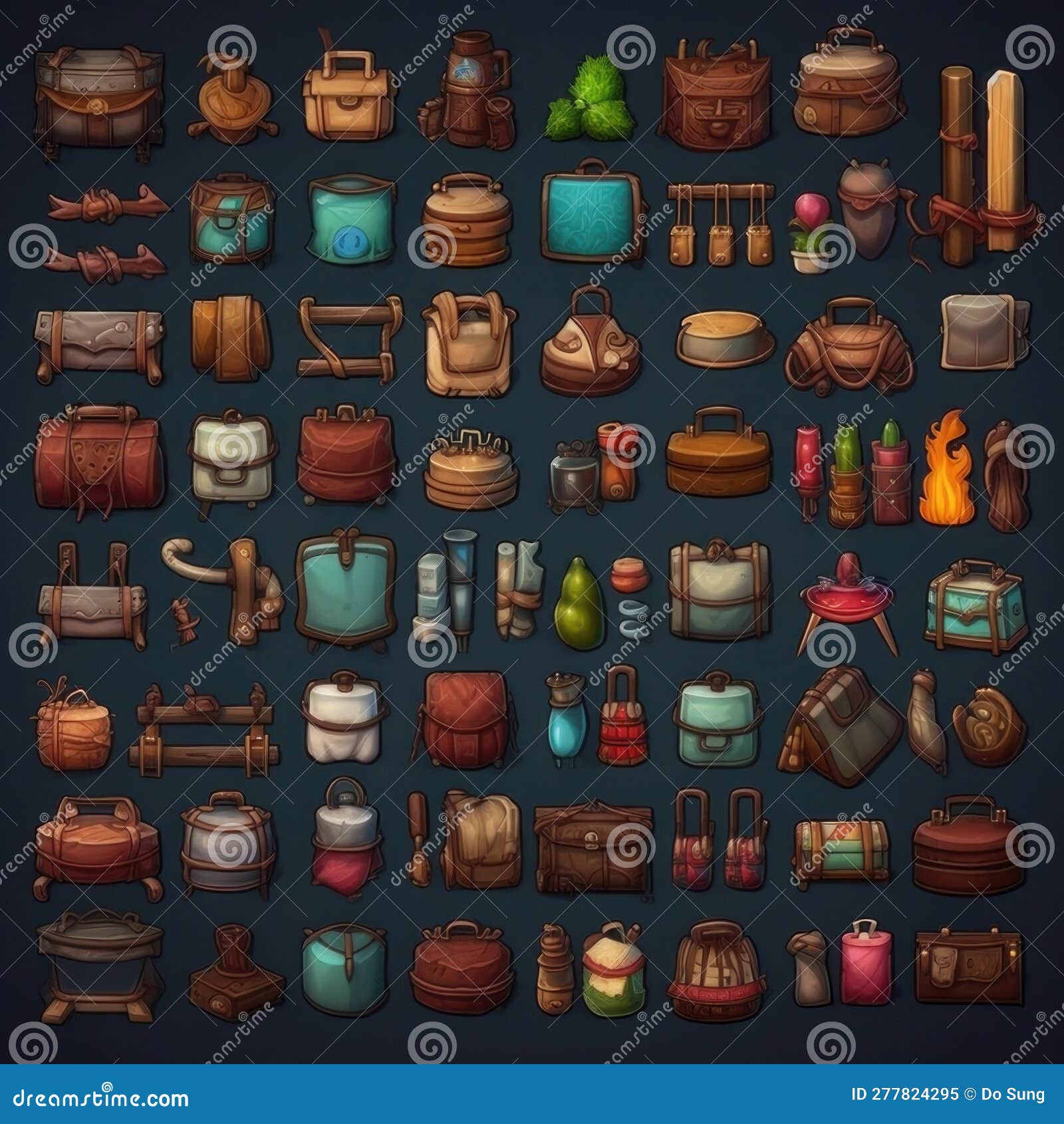 Item game 2d stock illustration. Illustration of creativity - 277824295