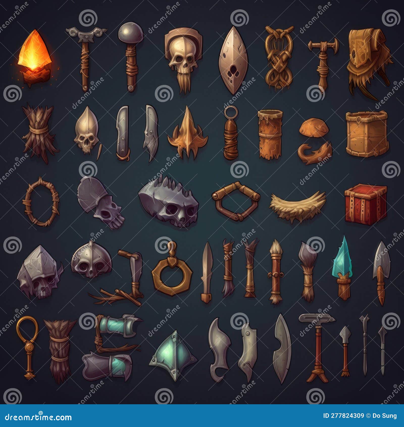 Item game 2d stock illustration. Illustration of creativity - 277824309