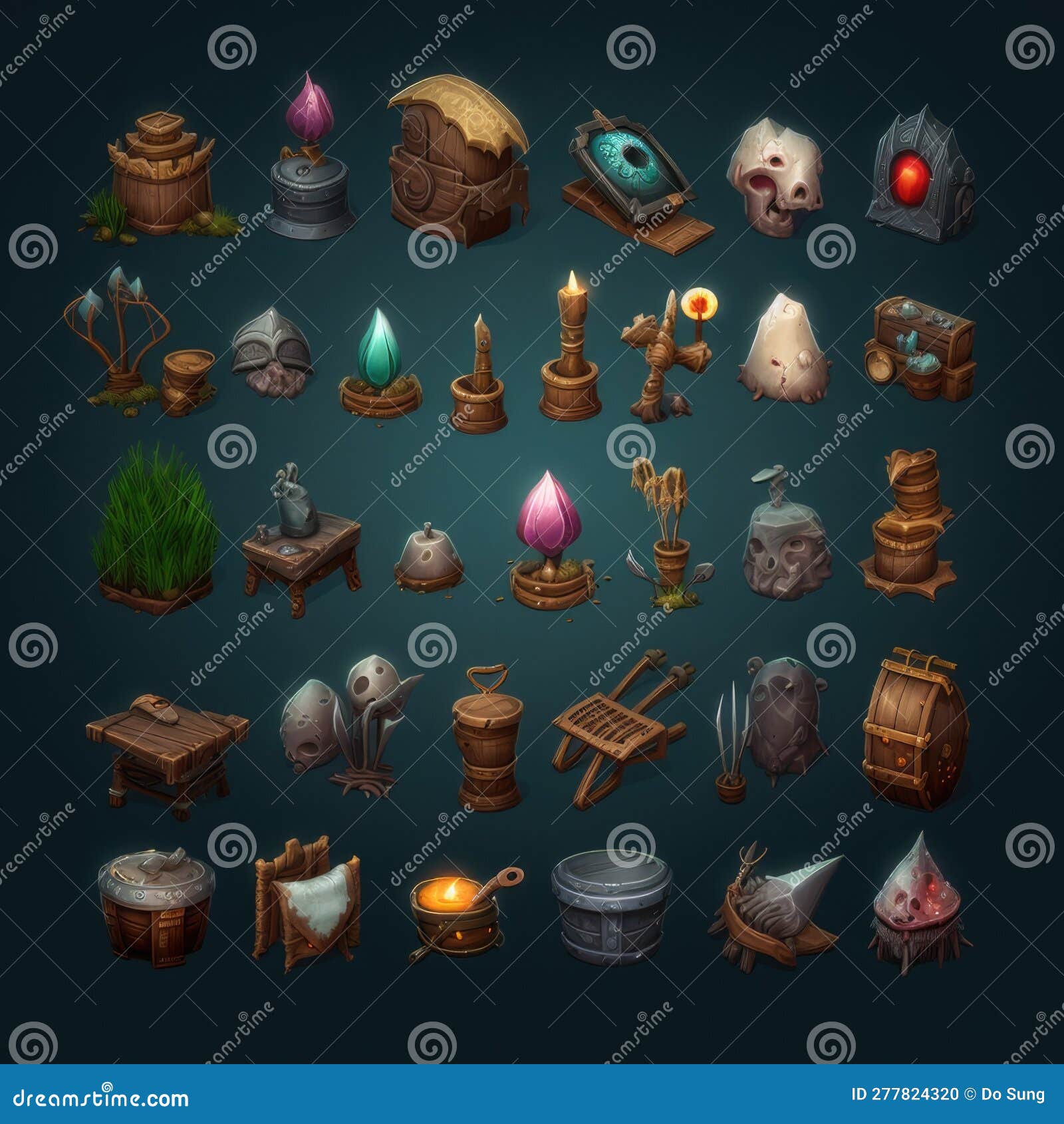 Item game 2d stock illustration. Illustration of coins - 277824320