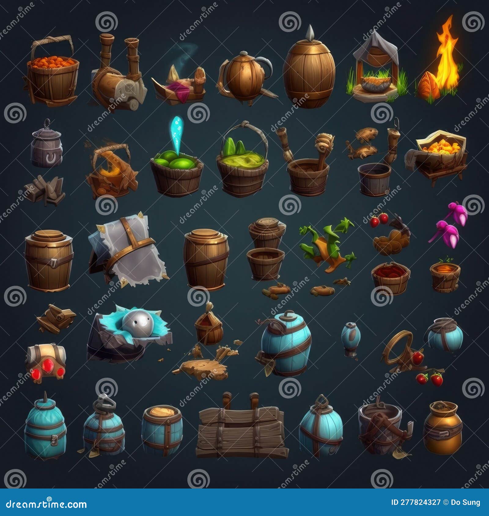 Item game 2d stock illustration. Illustration of graphics - 277824327