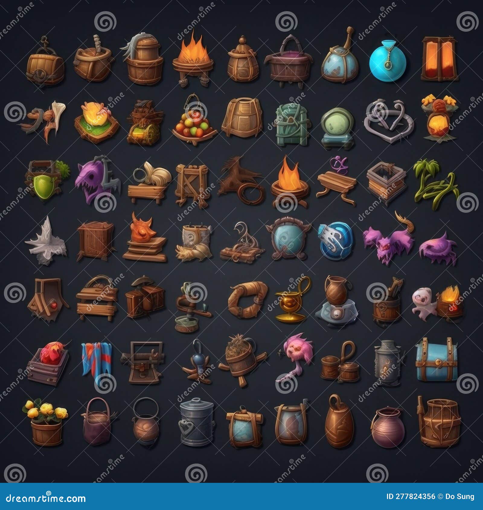 Item game 2d stock illustration. Illustration of adventure - 277824356