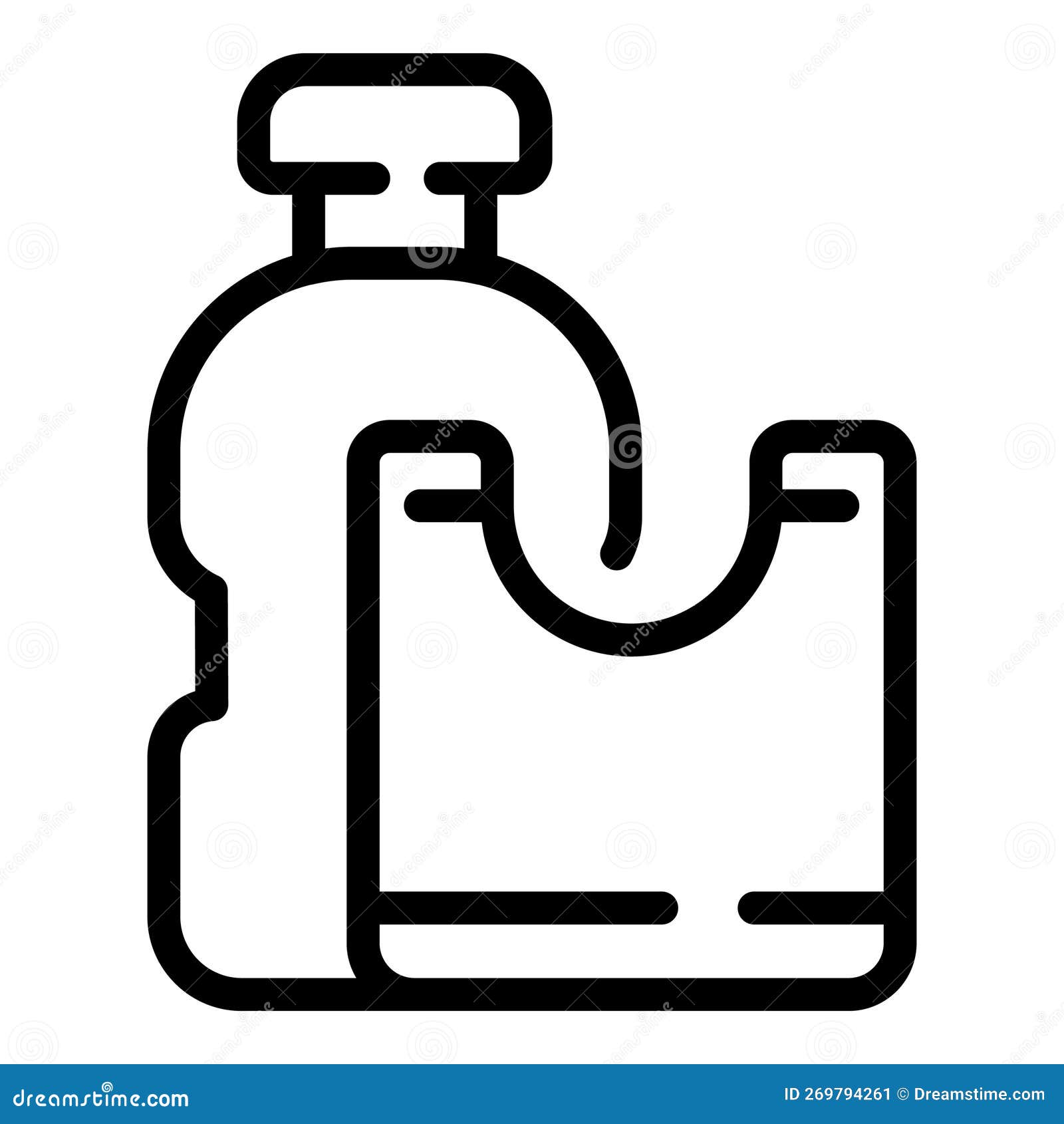 Microplastics Pollution Icon Outline Vector. Water Ocean ...