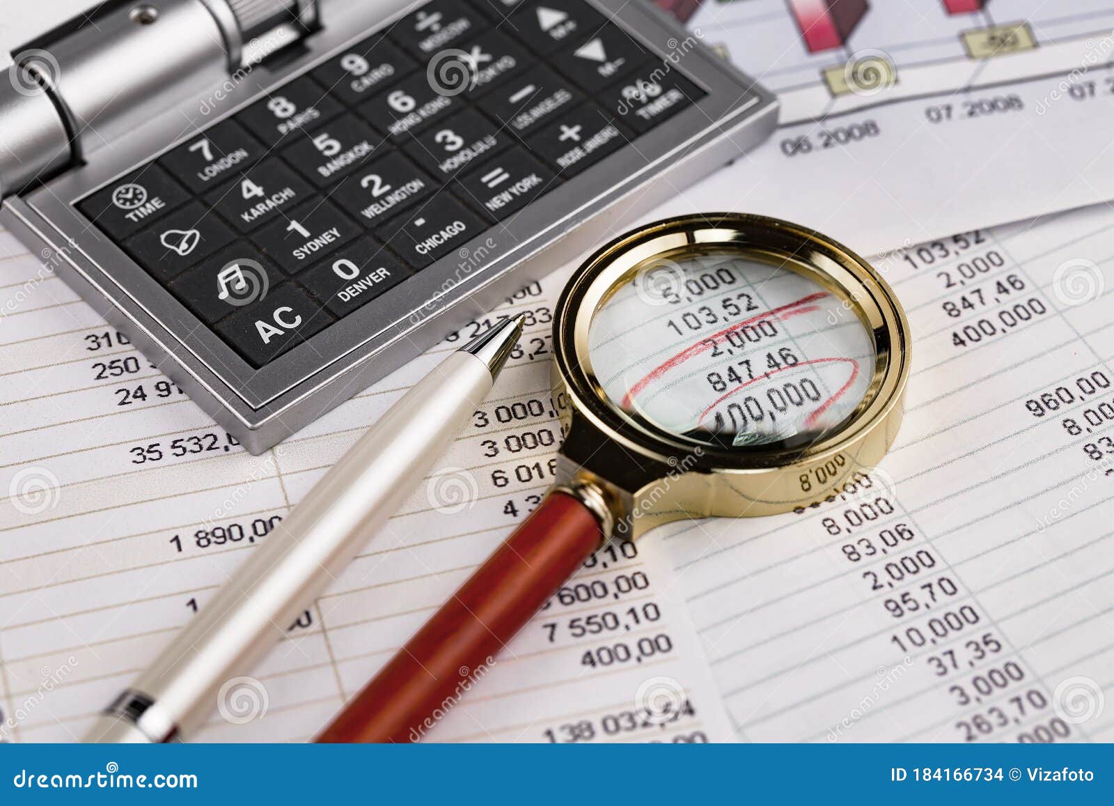 Items for Doing Business in the Office on the Table Stock Photo - Image ...