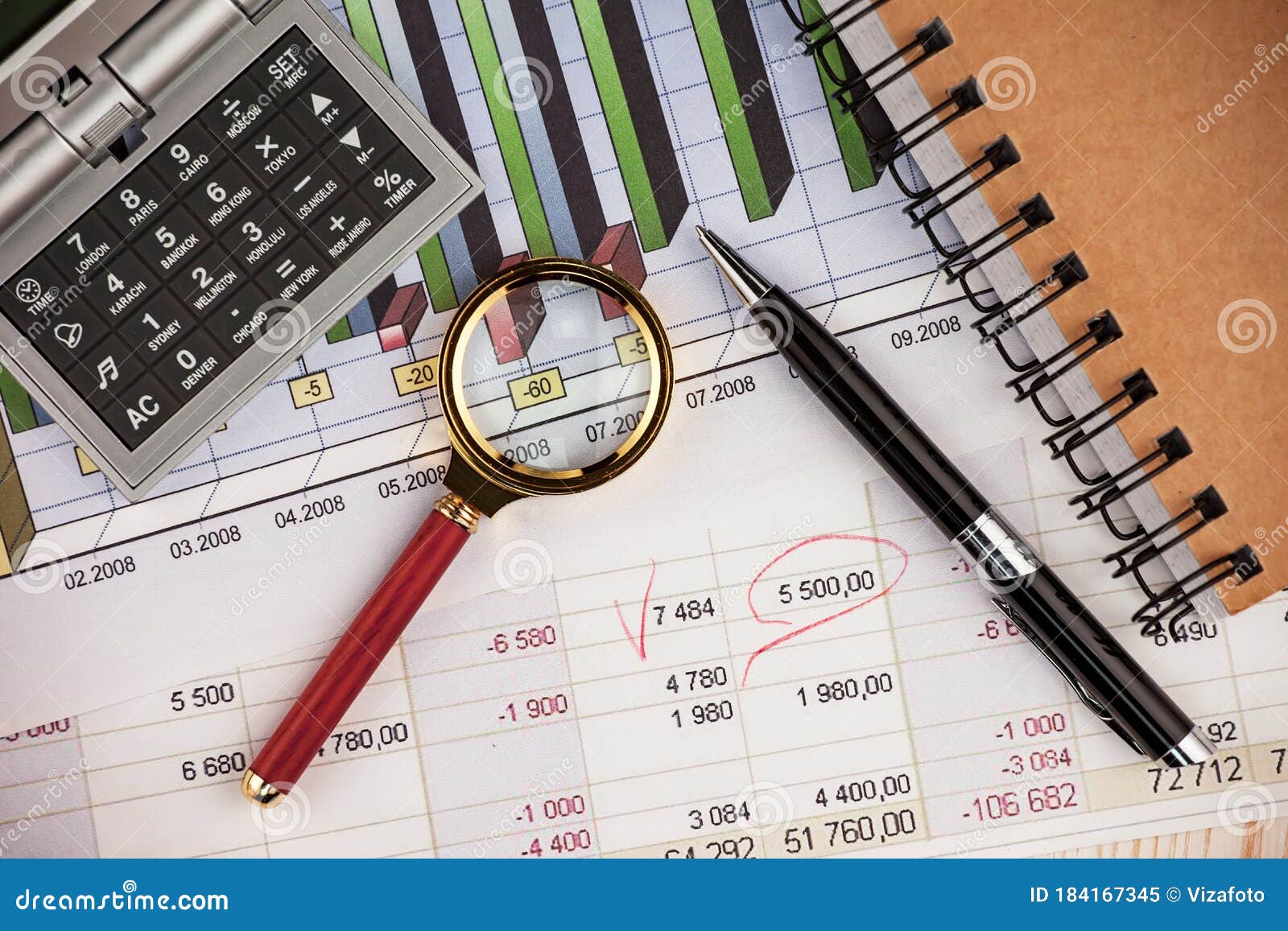 Items for Doing Business in the Office on the Table Stock Image - Image ...