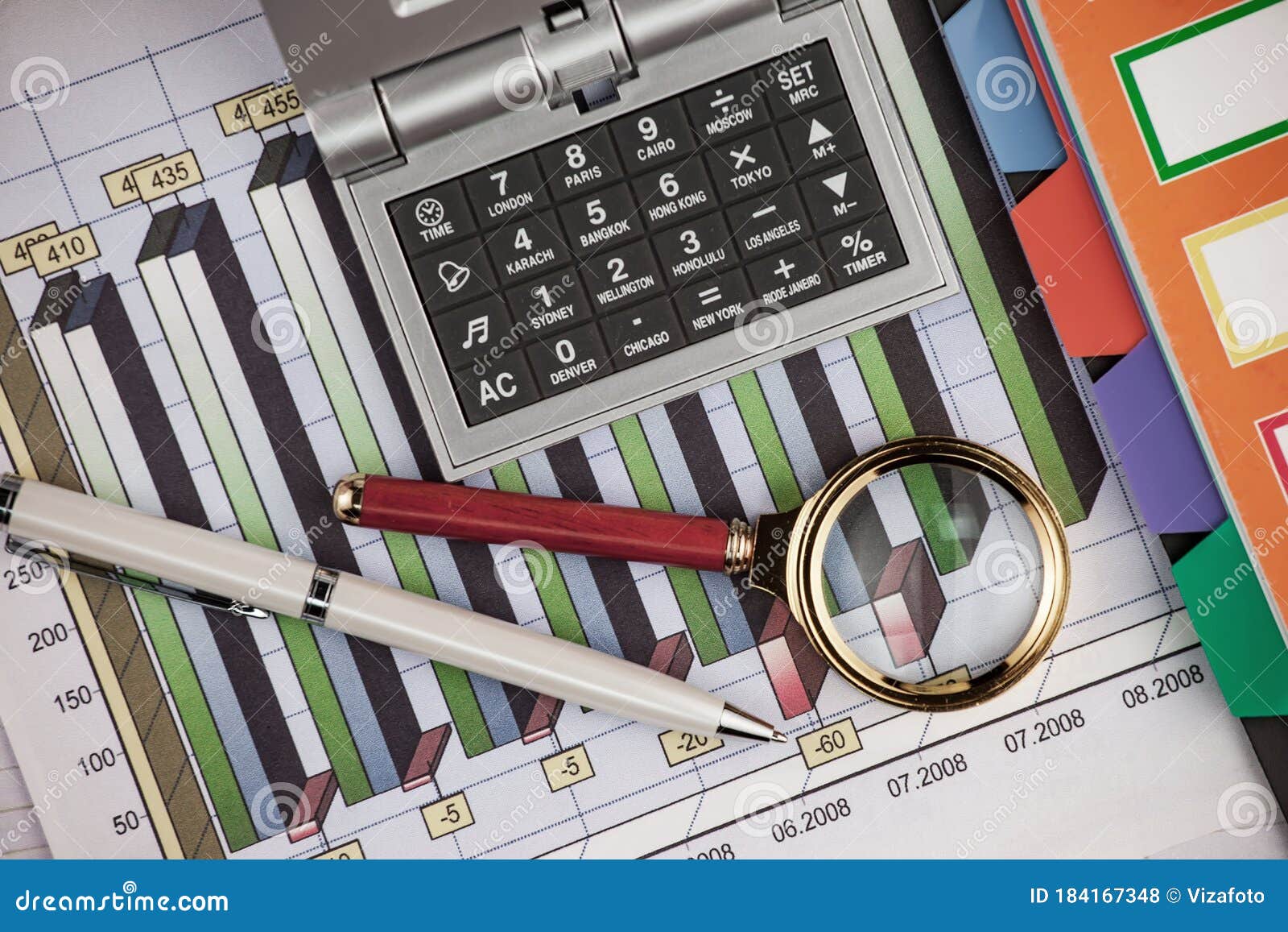 Items for Doing Business in the Office on the Table Stock Photo - Image ...