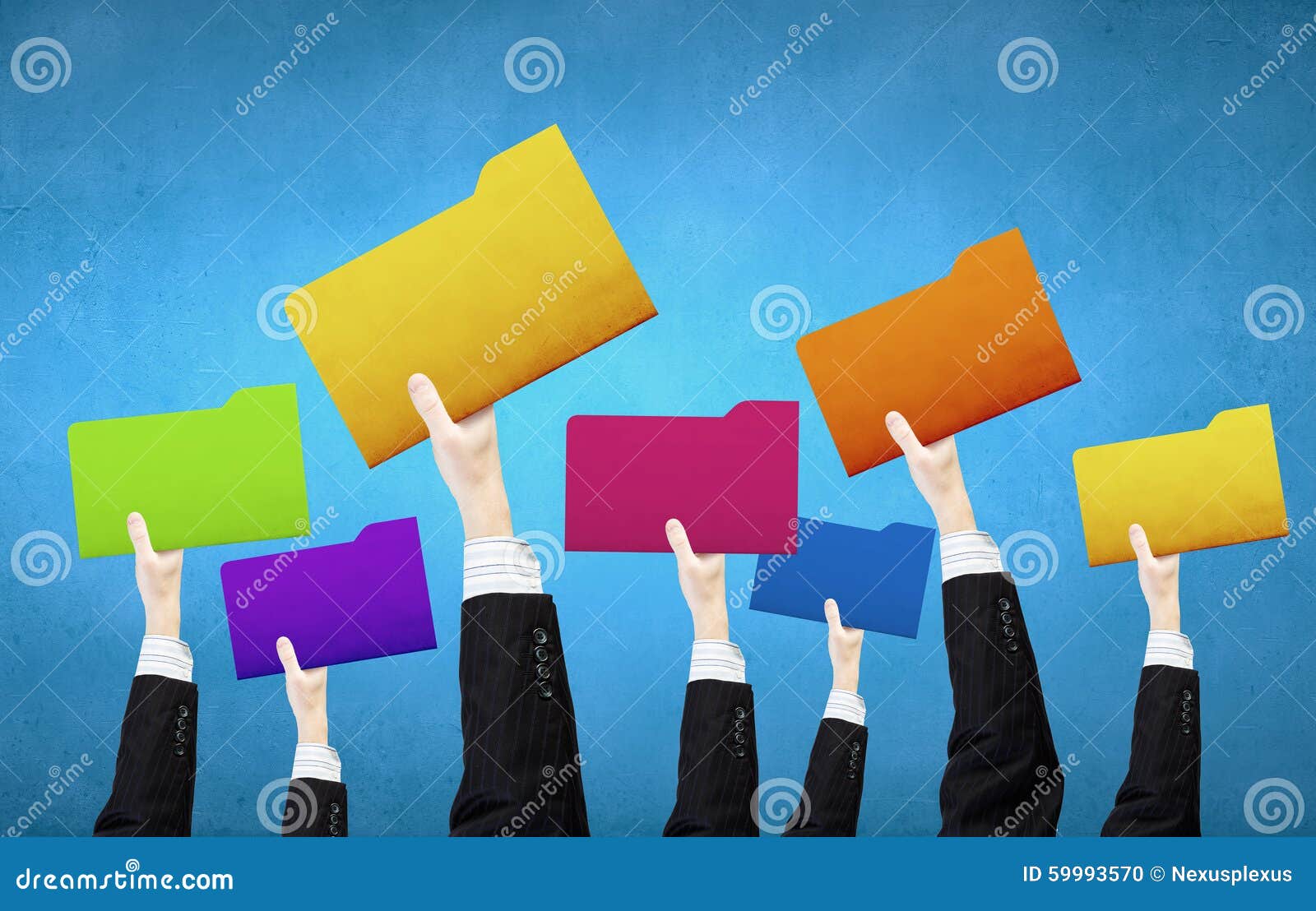 Items in hands stock photo. Image of team, raised, report - 59993570