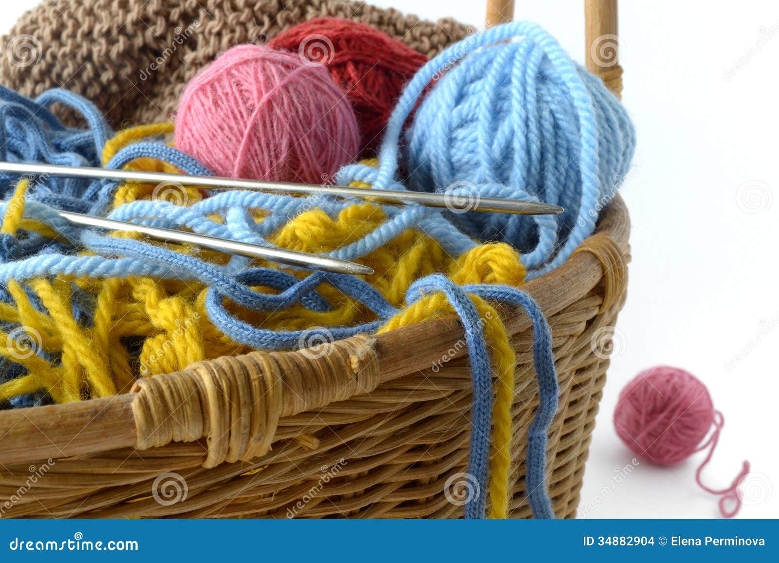 Items for knitting stock photo. Image of twine, skill - 34882904