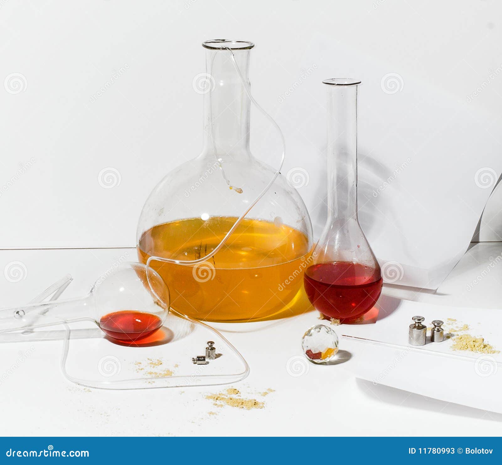 Items from Laboratory Chemists Stock Image - Image of fluid, clock ...