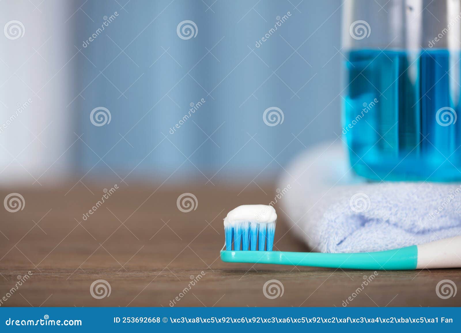 Items Needed for Brushing Your Teeth in the Morning Stock Photo - Image ...