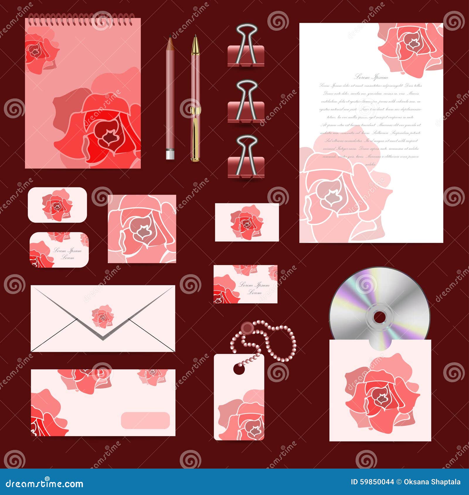 Items for the Office , Templates Stock Vector - Illustration of paper ...