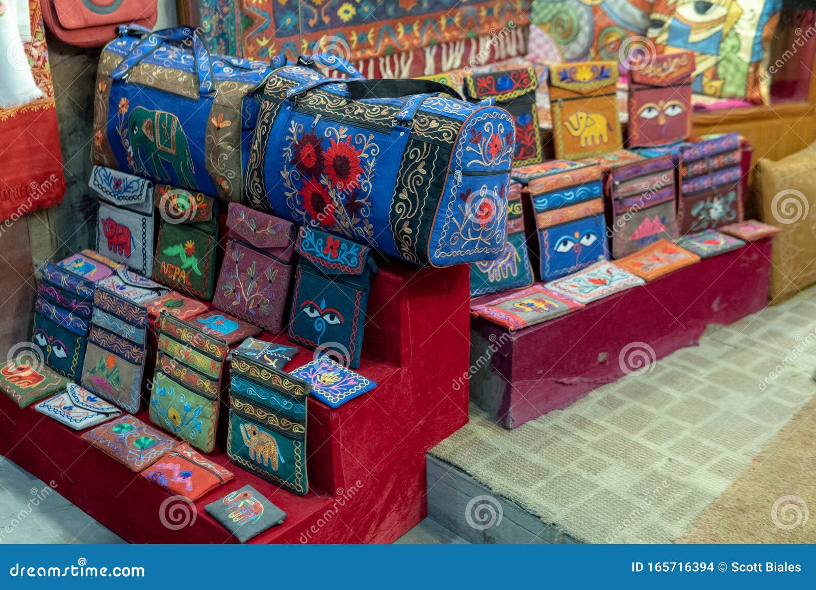 Items for Sale in Thamel District in Kathmandu Stock Photo - Image of ...