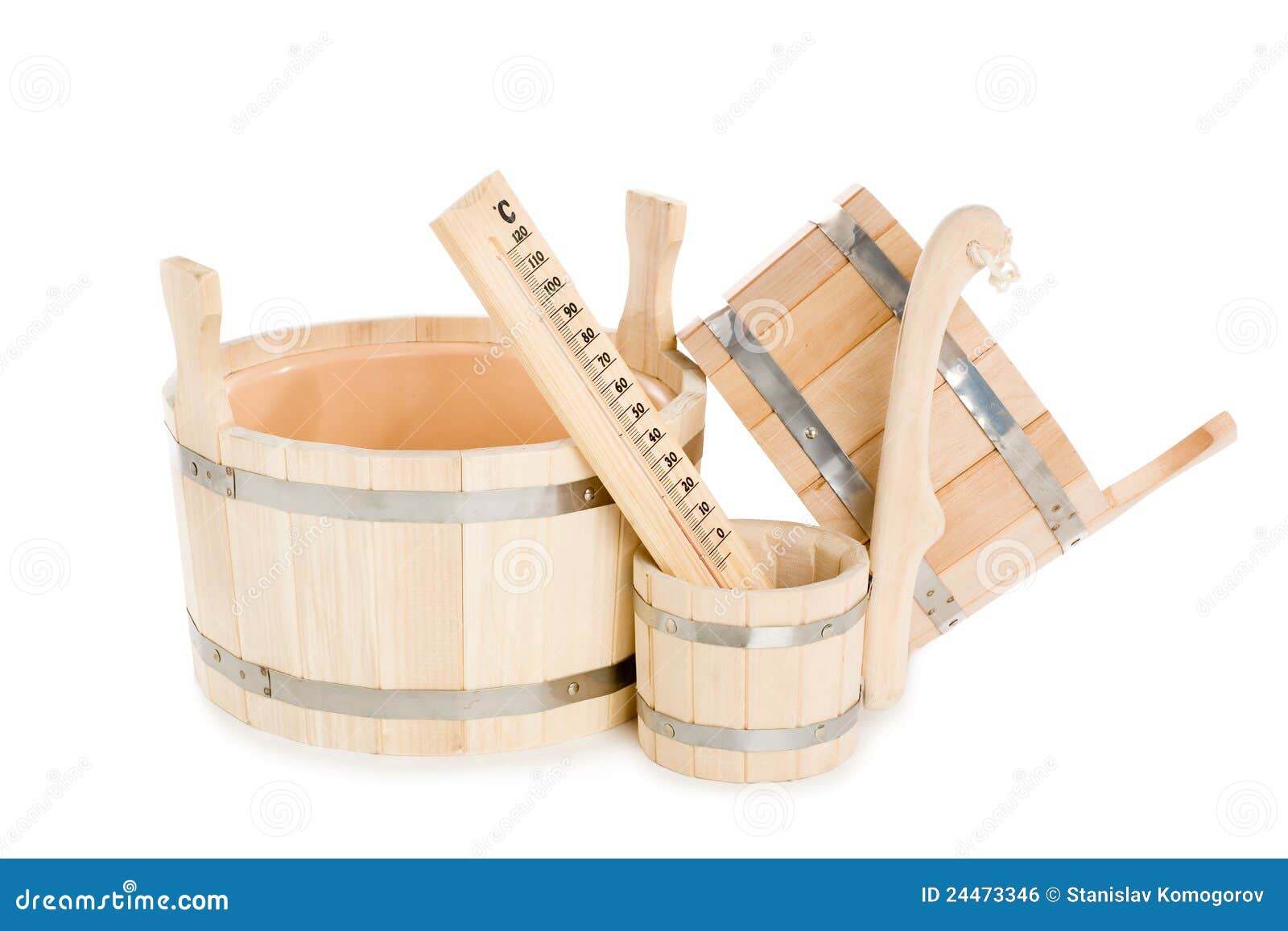 Items of Traditional Russian Bath Stock Photo - Image of basin, broom ...