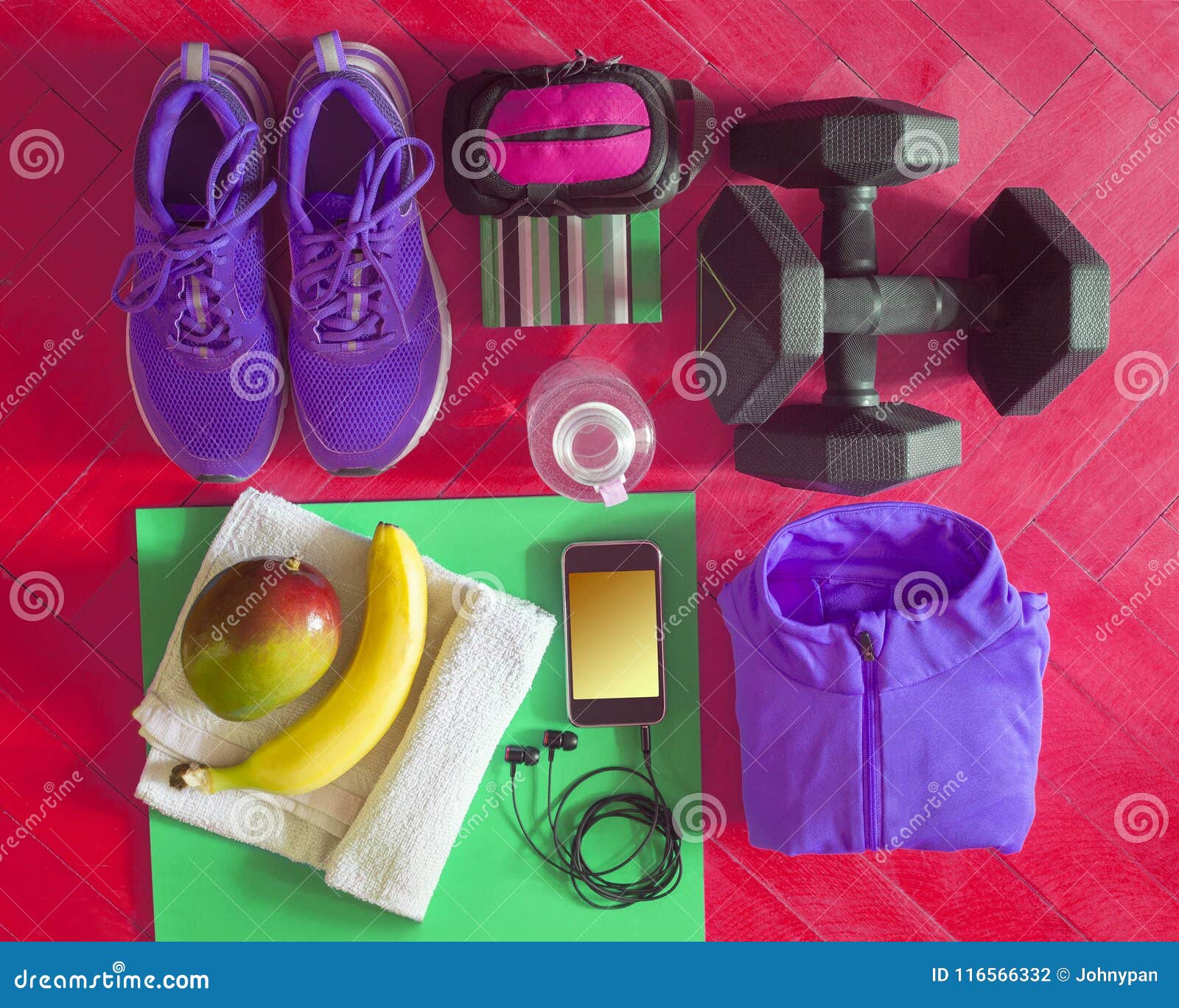 Items for Workout or Exercise Stock Photo - Image of accessories ...