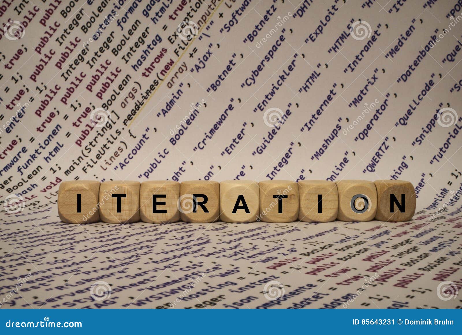 Iteration - Cube with Letters and Words from the Computer, Software ...