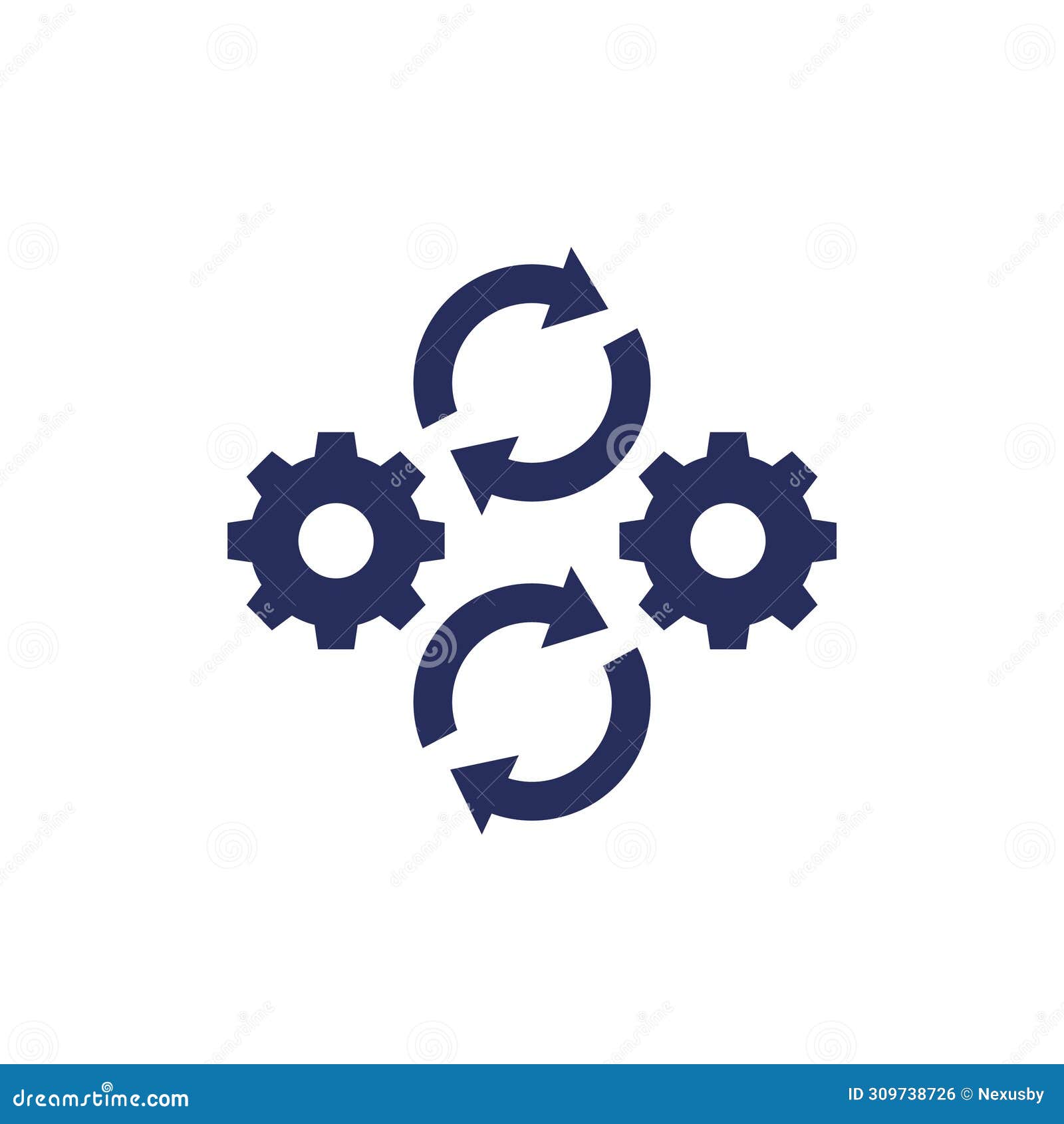 Iteration Icon on White, Vector Pictogram Stock Vector - Illustration ...