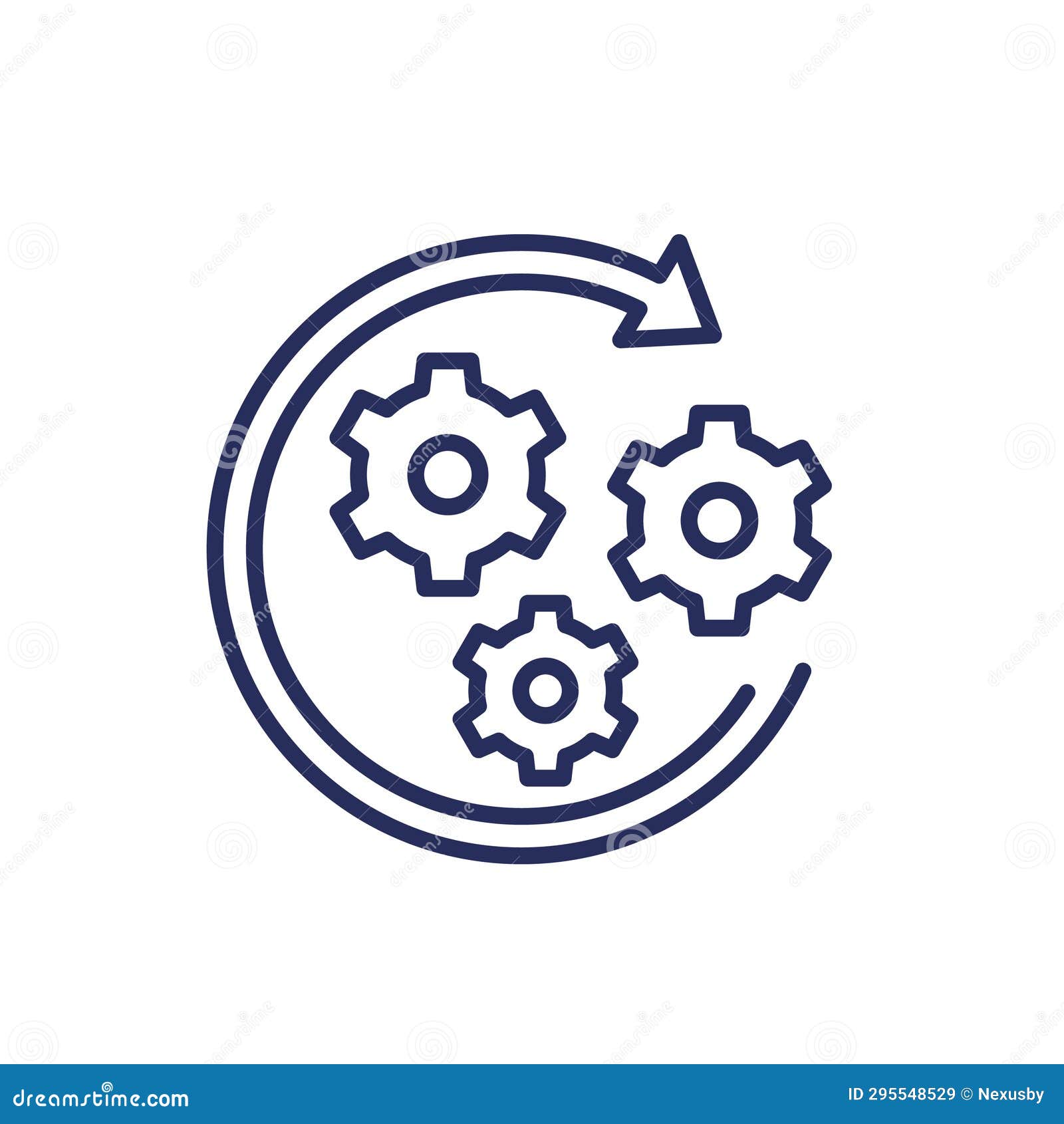 Iteration Cycle Line Icon, Outline Symbol, Vector Illustration, Concept ... Iteration Cycle Line Icon, Outline Symbol, Vector Illustration, Concept ...