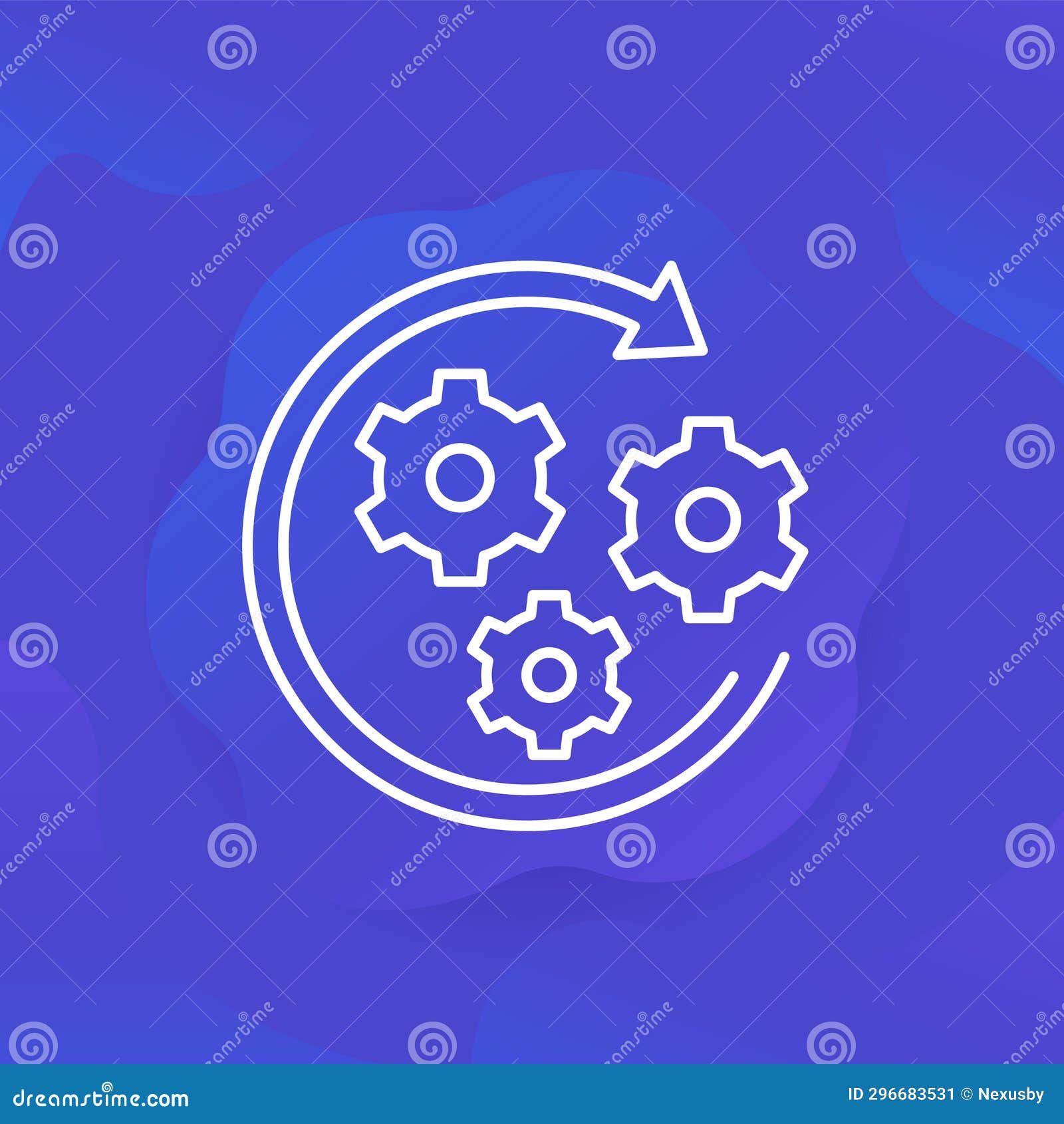 Iteration Cycle Line Icon, Outline Symbol, Vector Illustration, Concept ... Iteration Cycle Line Icon, Outline Symbol, Vector Illustration, Concept ...