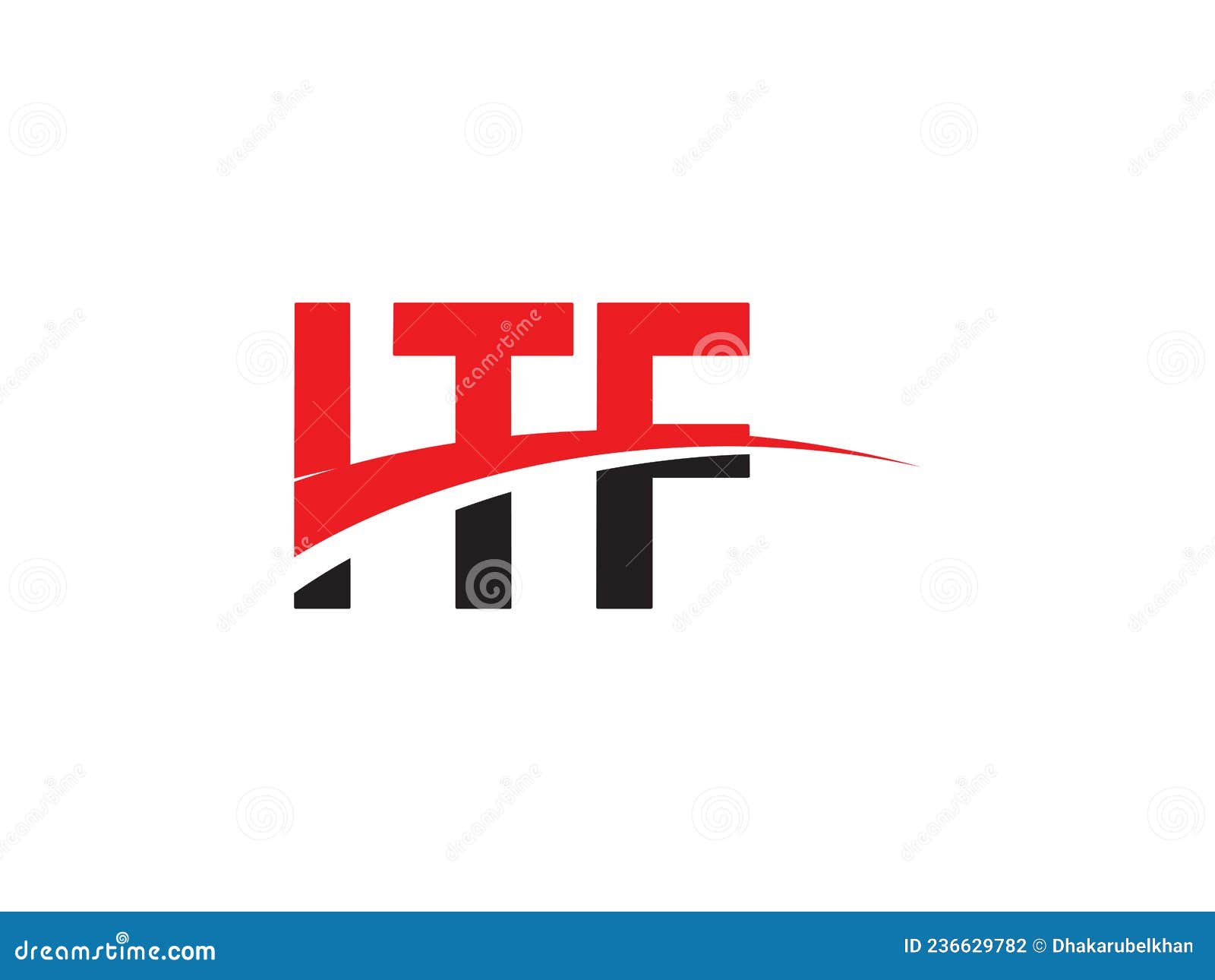 ITF Letter Initial Logo Design Vector Illustration Stock Vector ...
