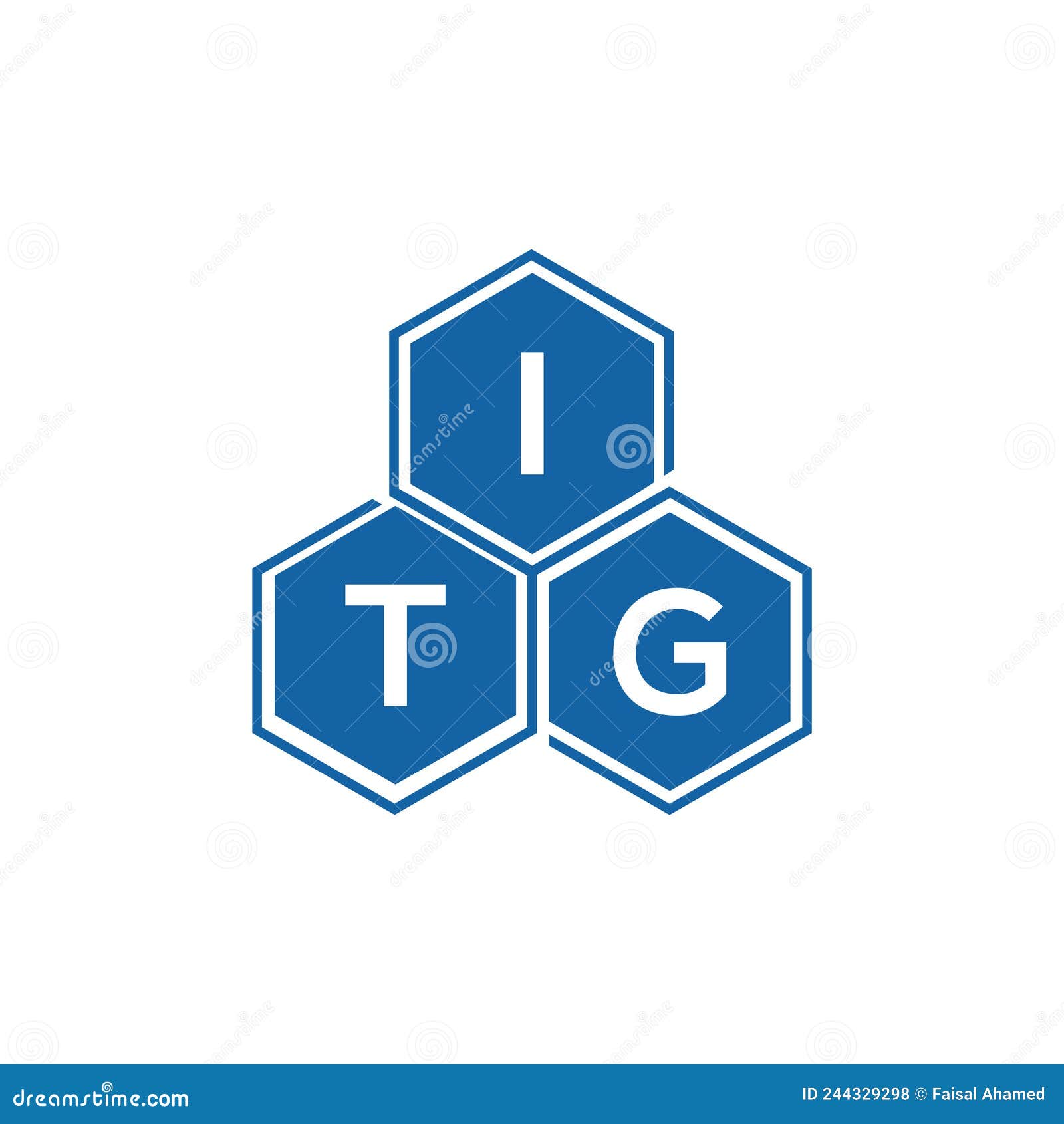ITG Letter Logo Design on White Background.ITG Creative Initials Letter ...