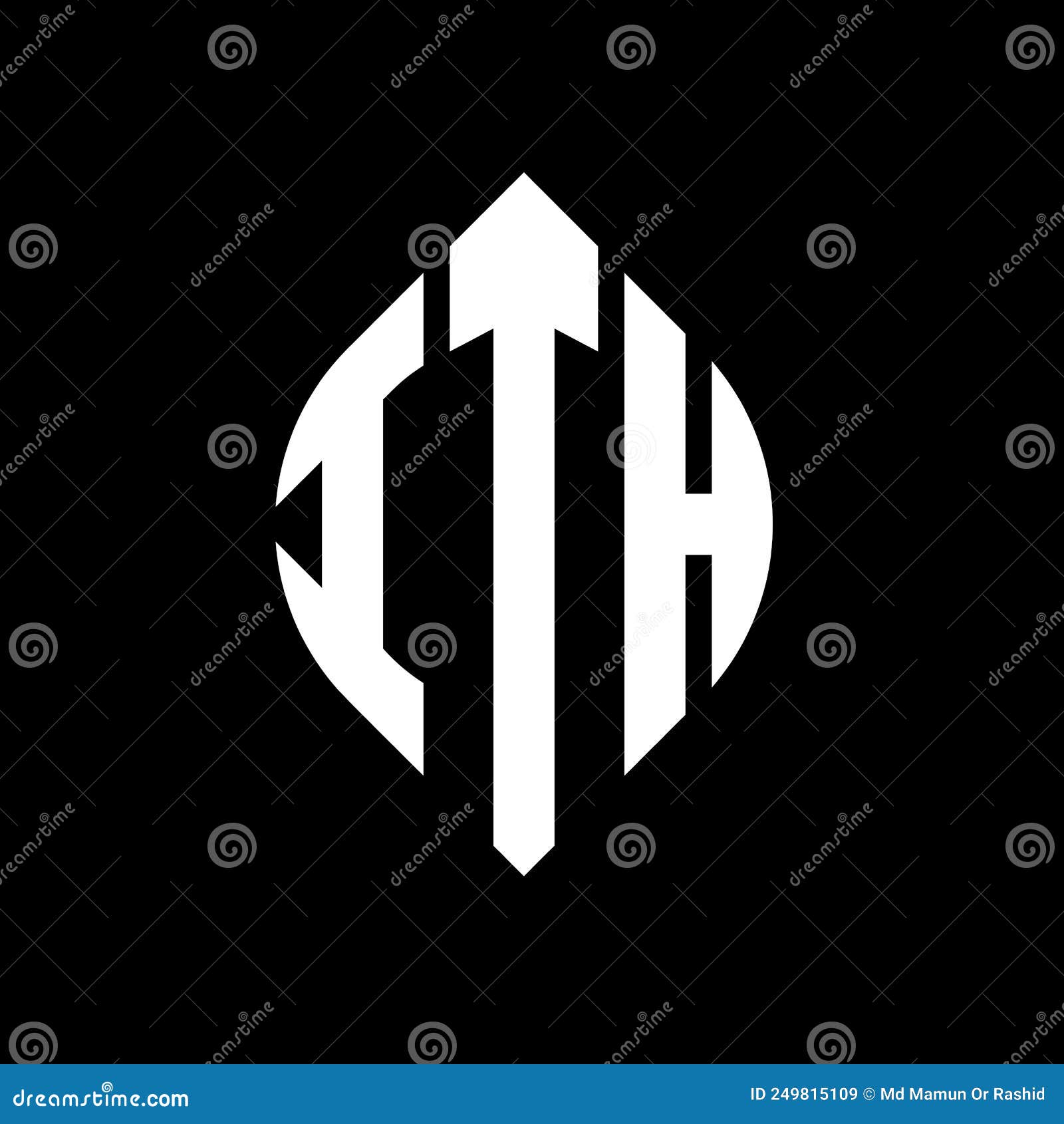 ITH Circle Letter Logo Design with Circle and Ellipse Shape. ITH ...