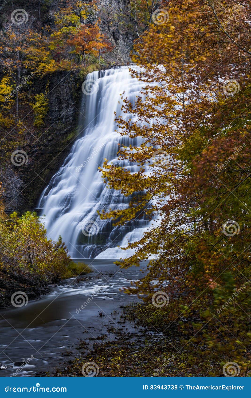 Ithaca Falls - Ithaca, New York Stock Photo - Image of autumn, river ...