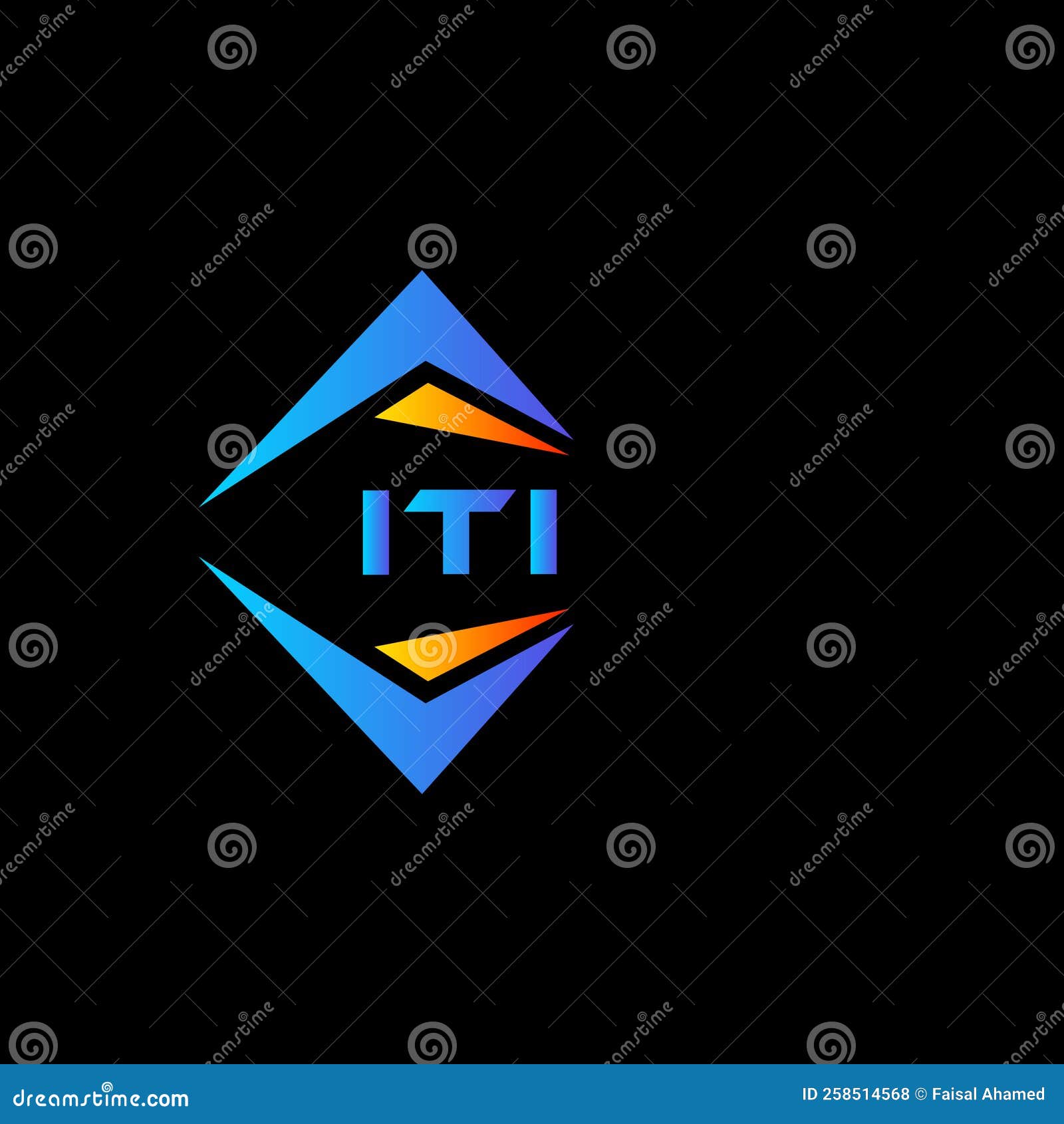 ITI Abstract Technology Logo Design on White Background. ITI Creative ...