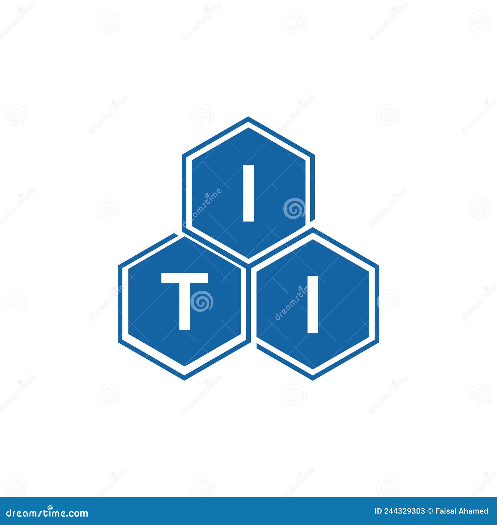 ITI Letter Logo Design on White Background.ITI Creative Initials Letter ...