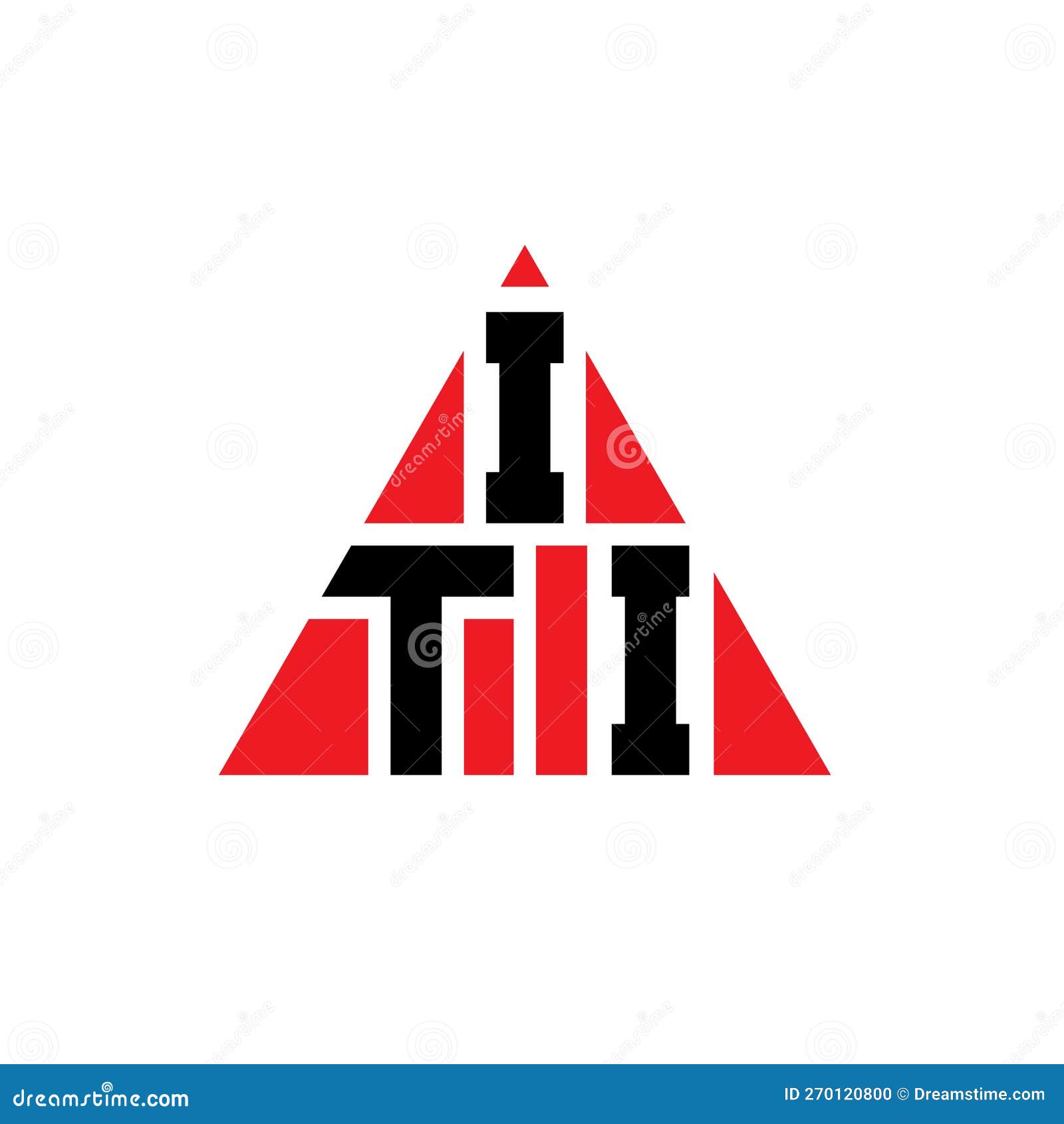 ITI Triangle Letter Logo Design with Triangle Shape. ITI Triangle Logo ...