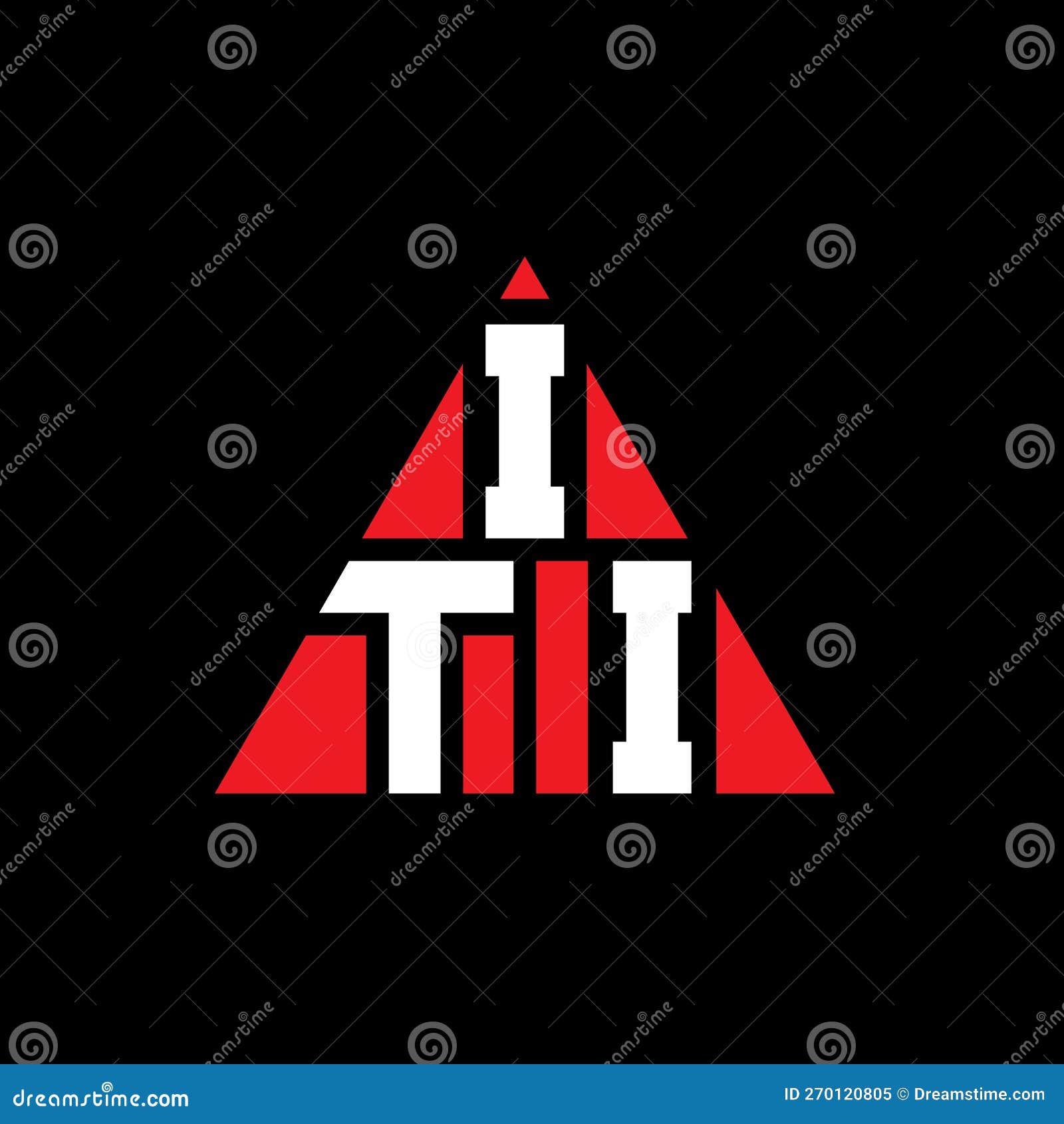 ITI Triangle Letter Logo Design with Triangle Shape. ITI Triangle Logo ...