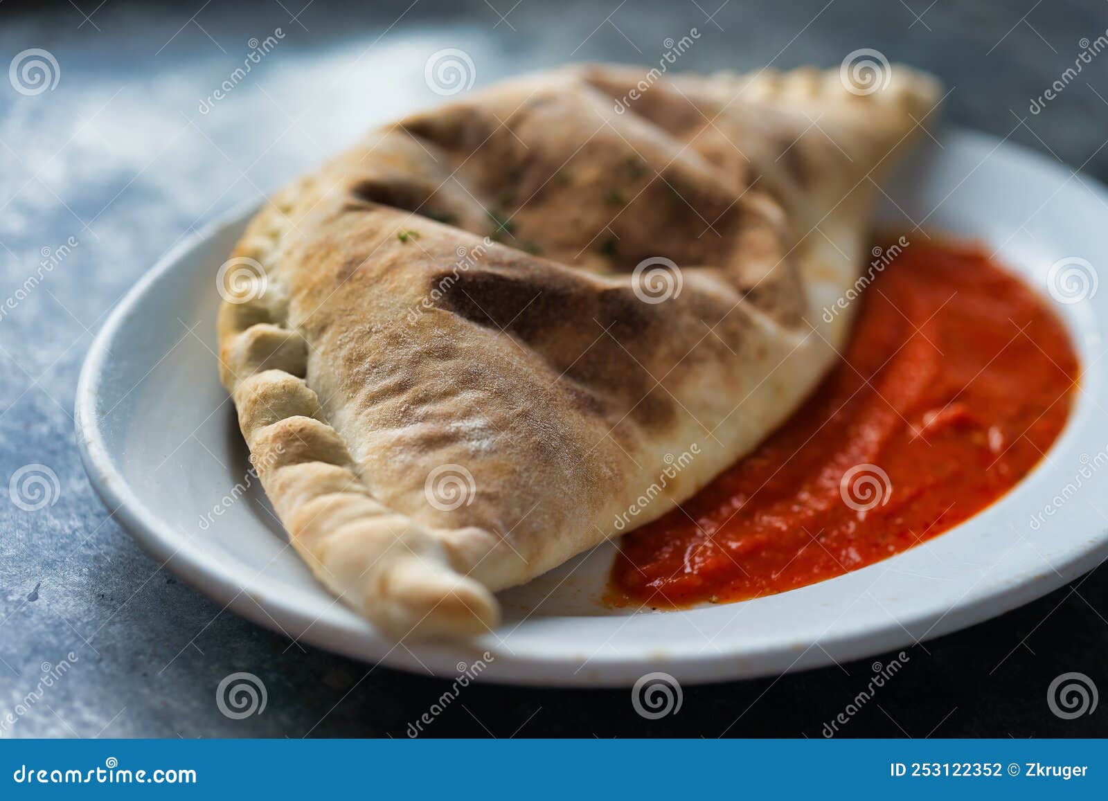 Italian Calzone Folded Pizza Stock Photo - Image of pizza, oven: 253122352