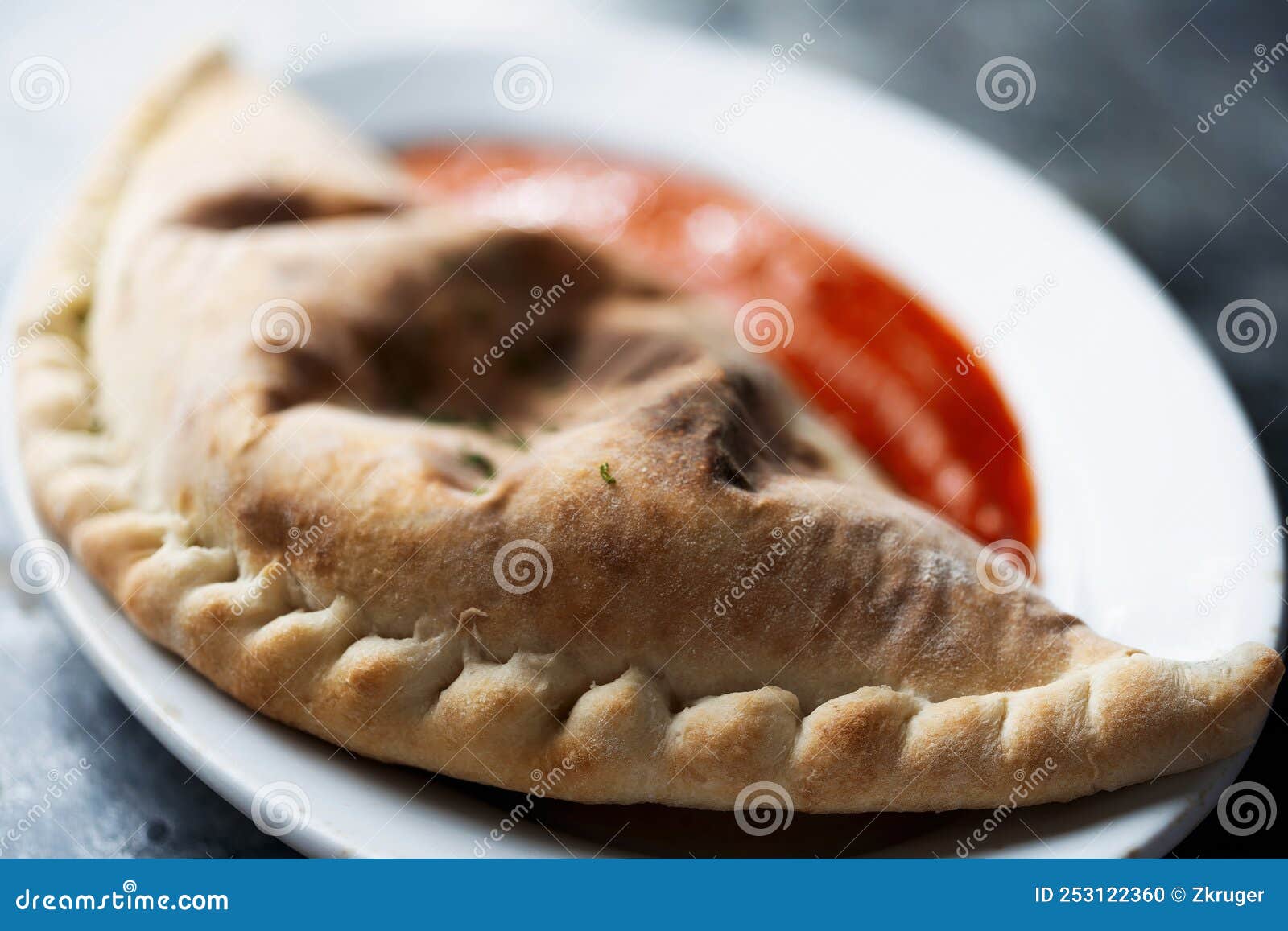 Italian Calzone Folded Pizza Stock Photo - Image of baked, pizza: 253122360
