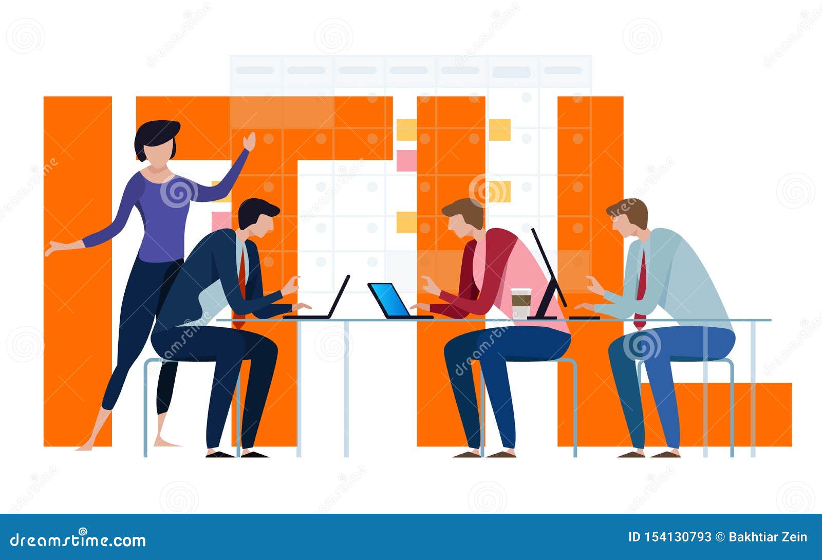 ITIL Diagram Vector Illustration. Flat IT Infrastructure Library ...