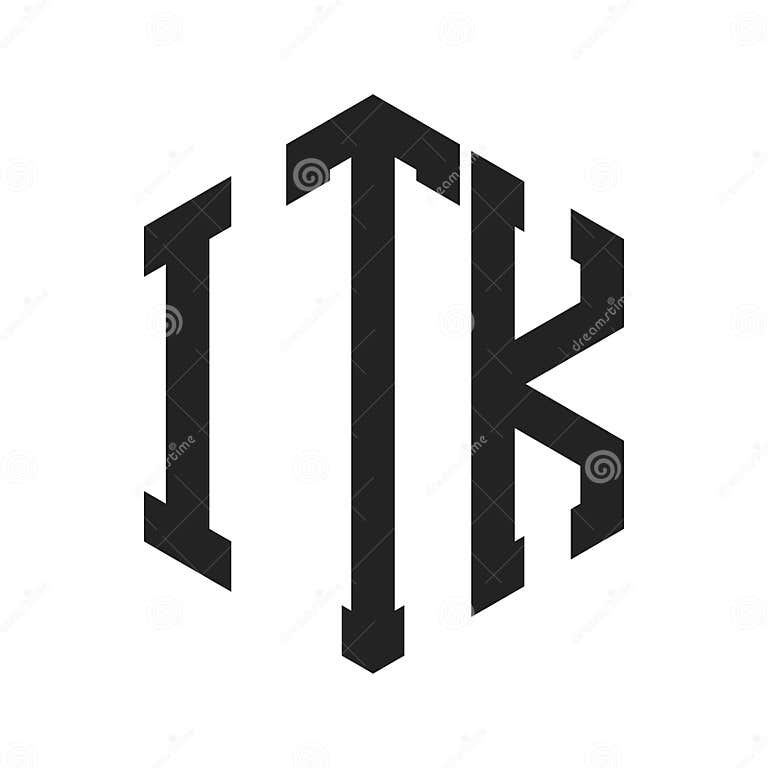 ITK Logo Design. Initial Letter ITK Monogram Logo Using Hexagon Shape ...
