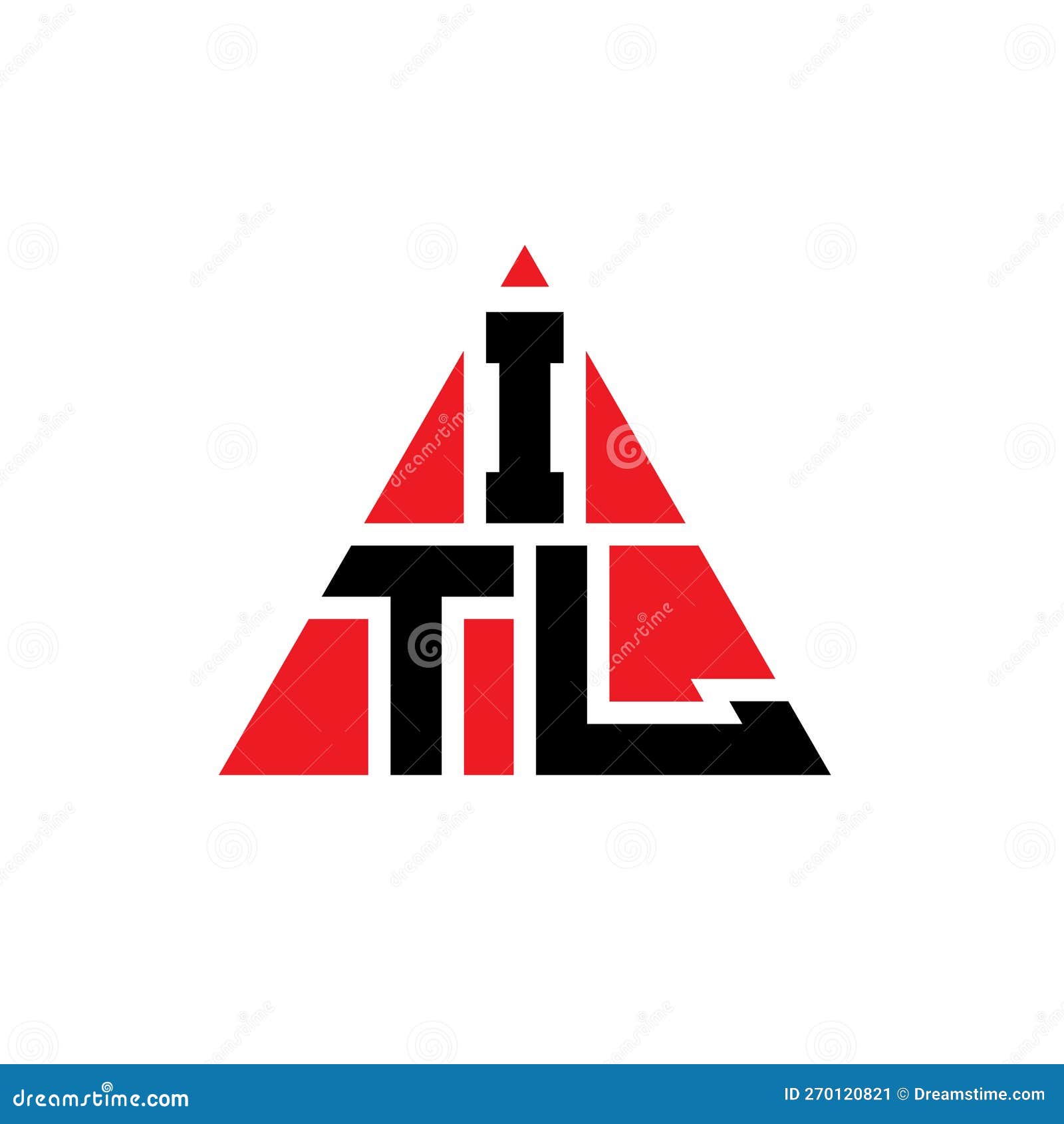 ITL Triangle Letter Logo Design with Triangle Shape. ITL Triangle Logo ...
