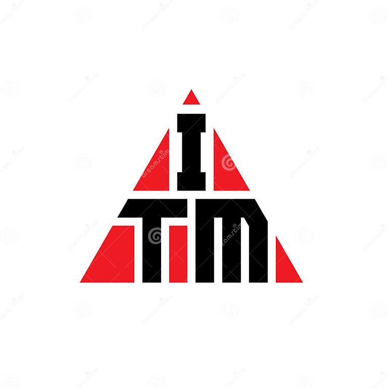 ITM Triangle Letter Logo Design with Triangle Shape. ITM Triangle Logo ...