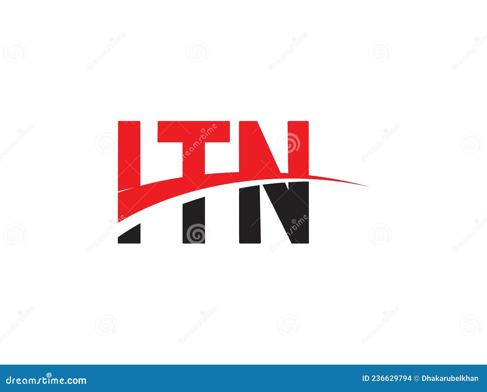 ITN Letter Initial Logo Design Vector Illustration Stock Vector ...