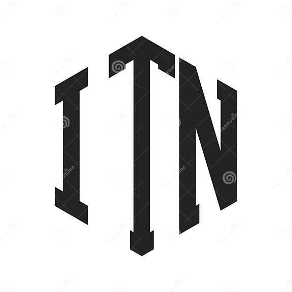 ITN Logo Design. Initial Letter ITN Monogram Logo Using Hexagon Shape ...