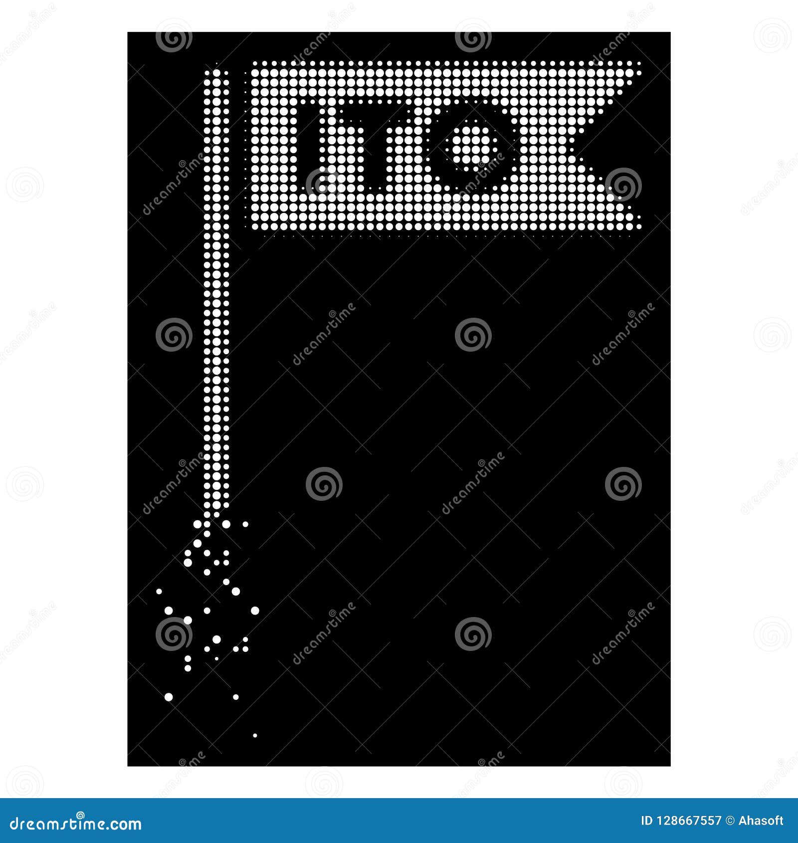 Bright Moving Pixel Halftone ITO Flag Icon Stock Vector - Illustration ...