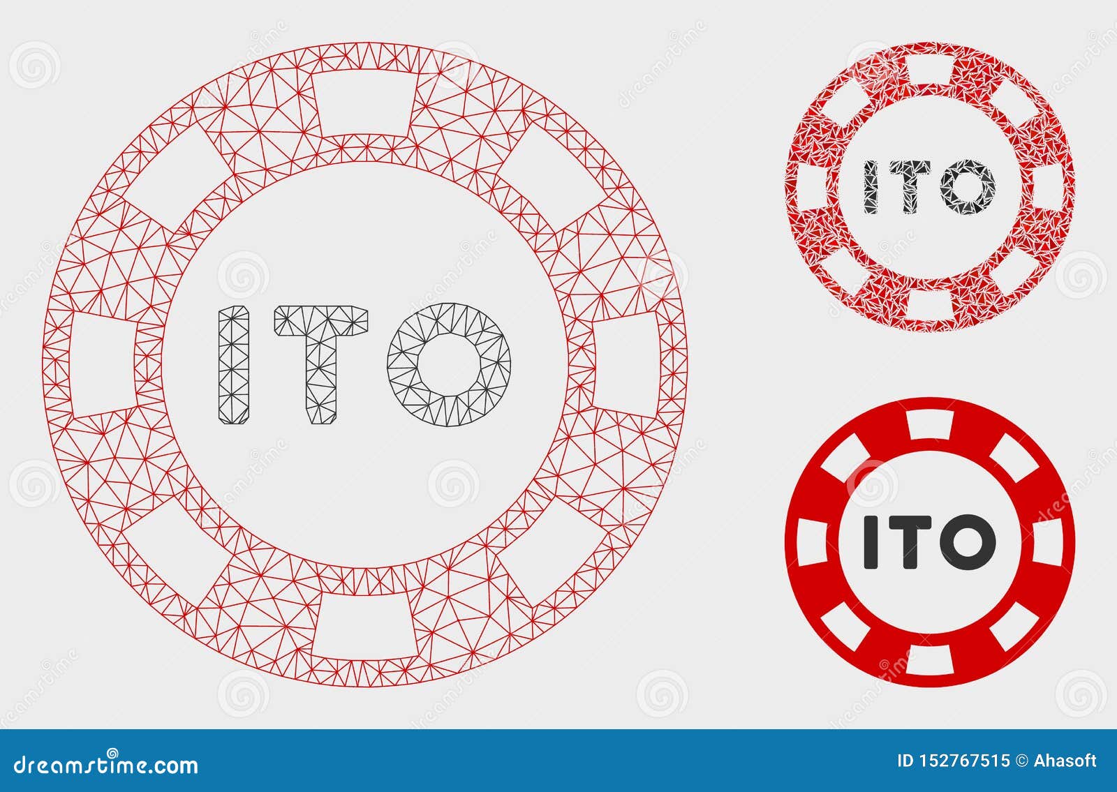ITO Token Vector Mesh Wire Frame Model and Triangle Mosaic Icon Stock ... ITO Token Vector Mesh Wire Frame Model and Triangle Mosaic Icon Stock ...