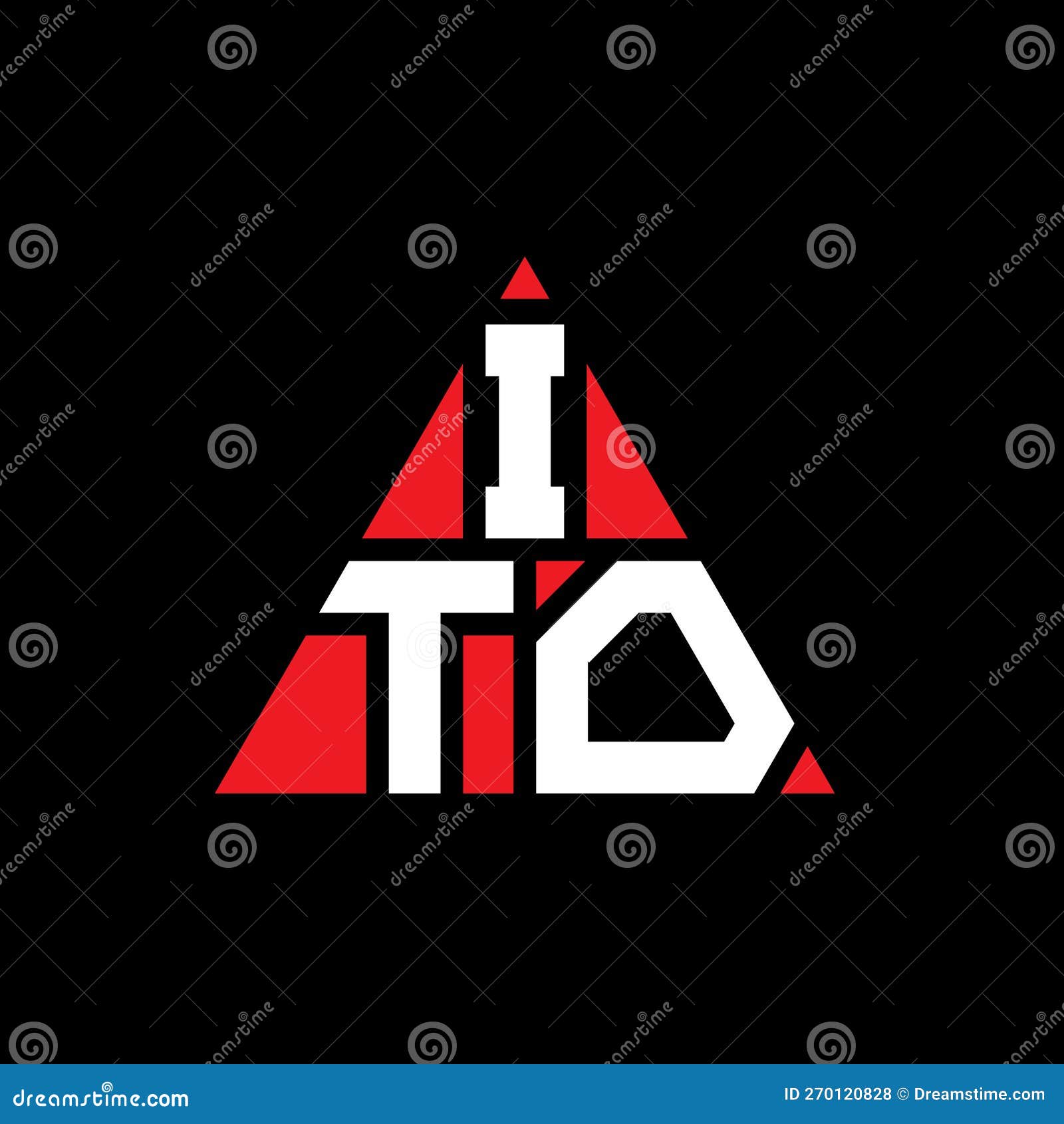 ITO Triangle Letter Logo Design With Triangle Shape. ITO Triangle Logo ...