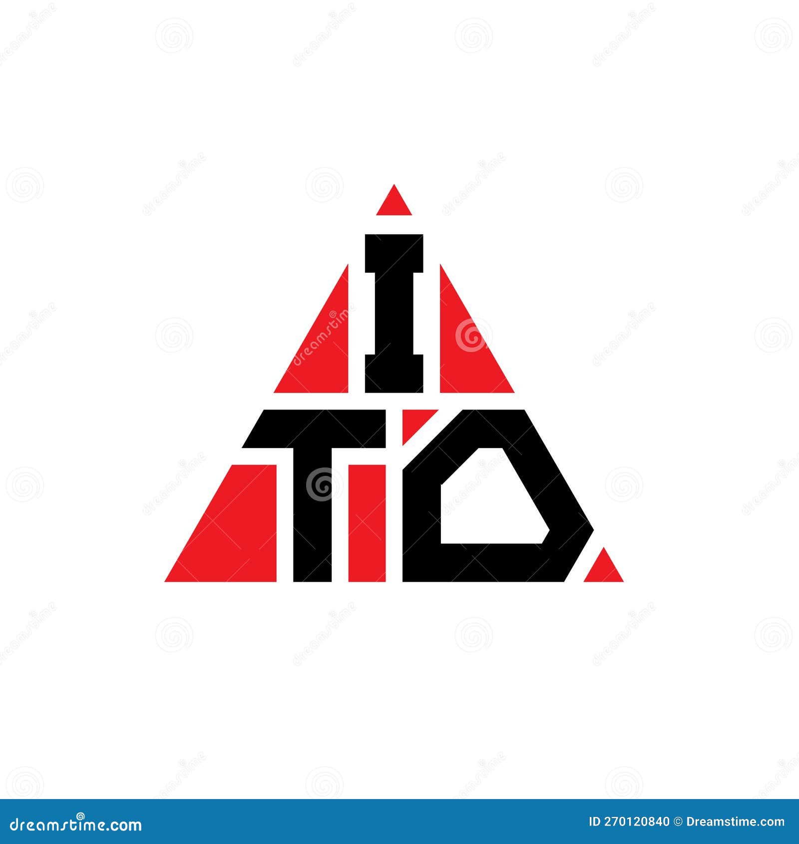 ITO Triangle Letter Logo Design With Triangle Shape. ITO Triangle Logo ...