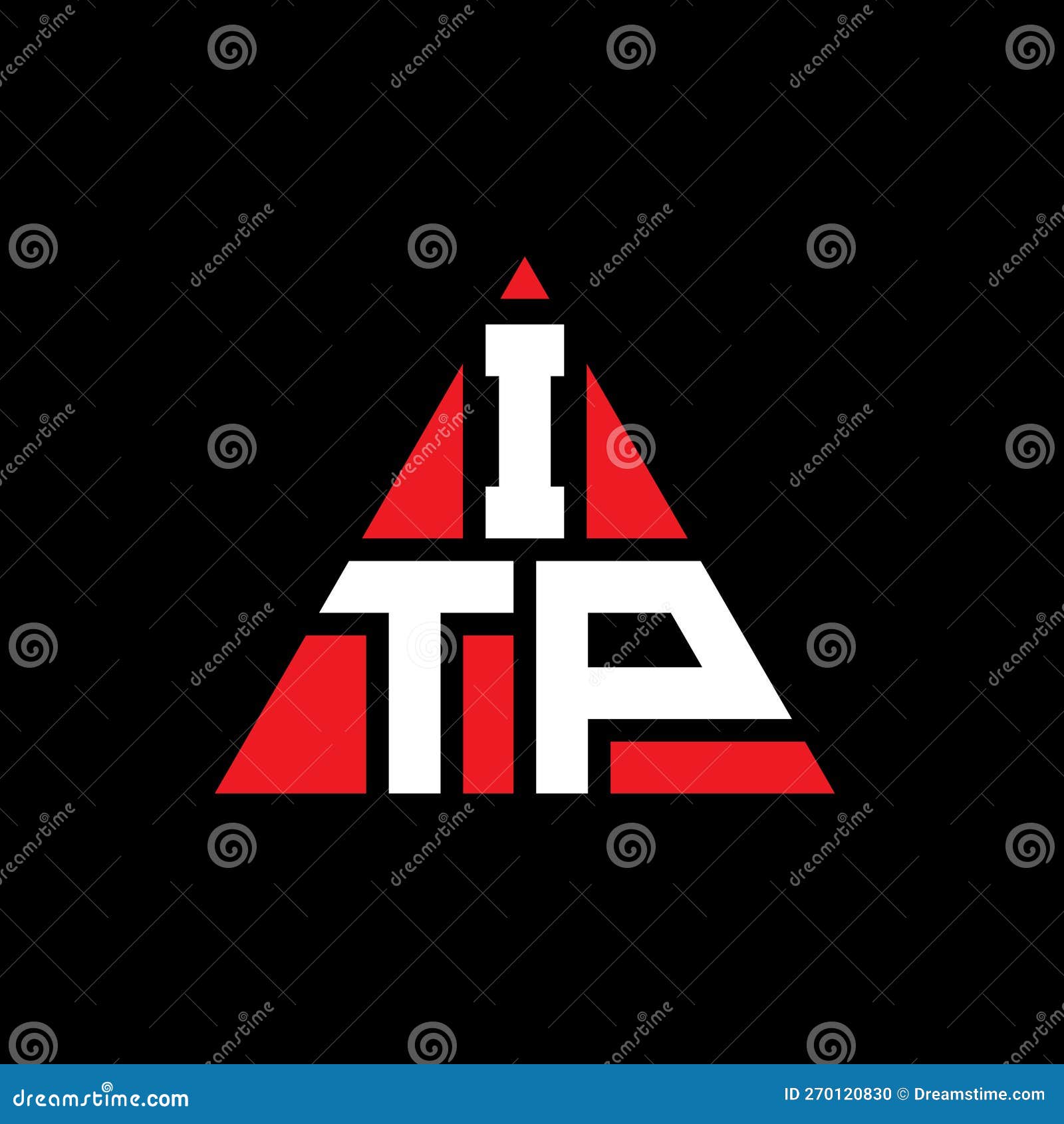 ITP Triangle Letter Logo Design with Triangle Shape. ITP Triangle Logo ...
