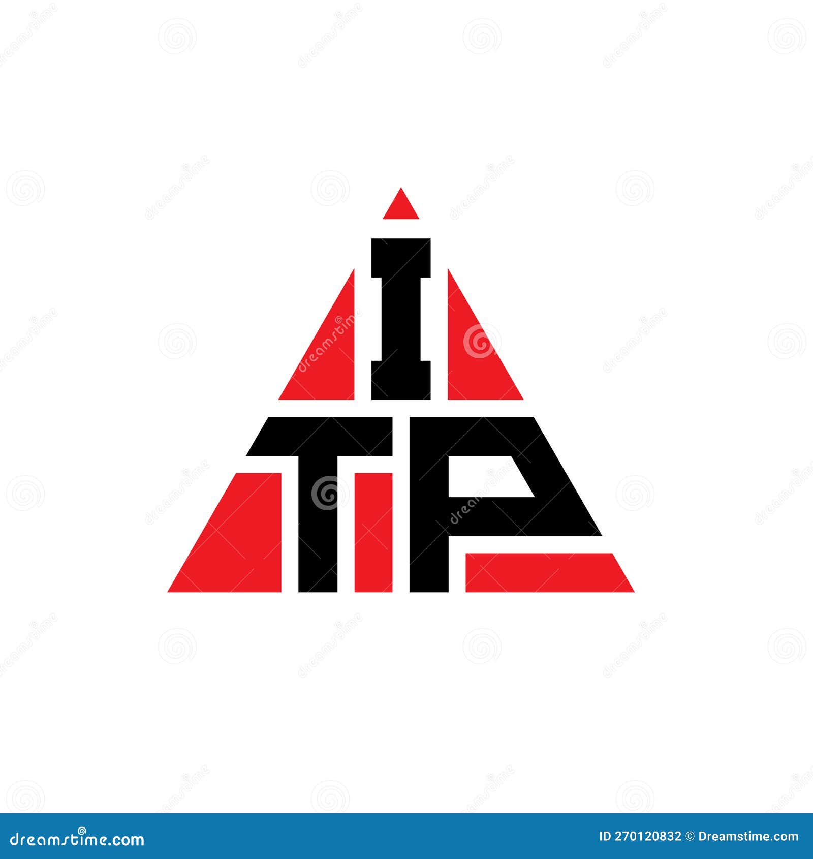 ITP Triangle Letter Logo Design With Triangle Shape. ITP Triangle Logo ...