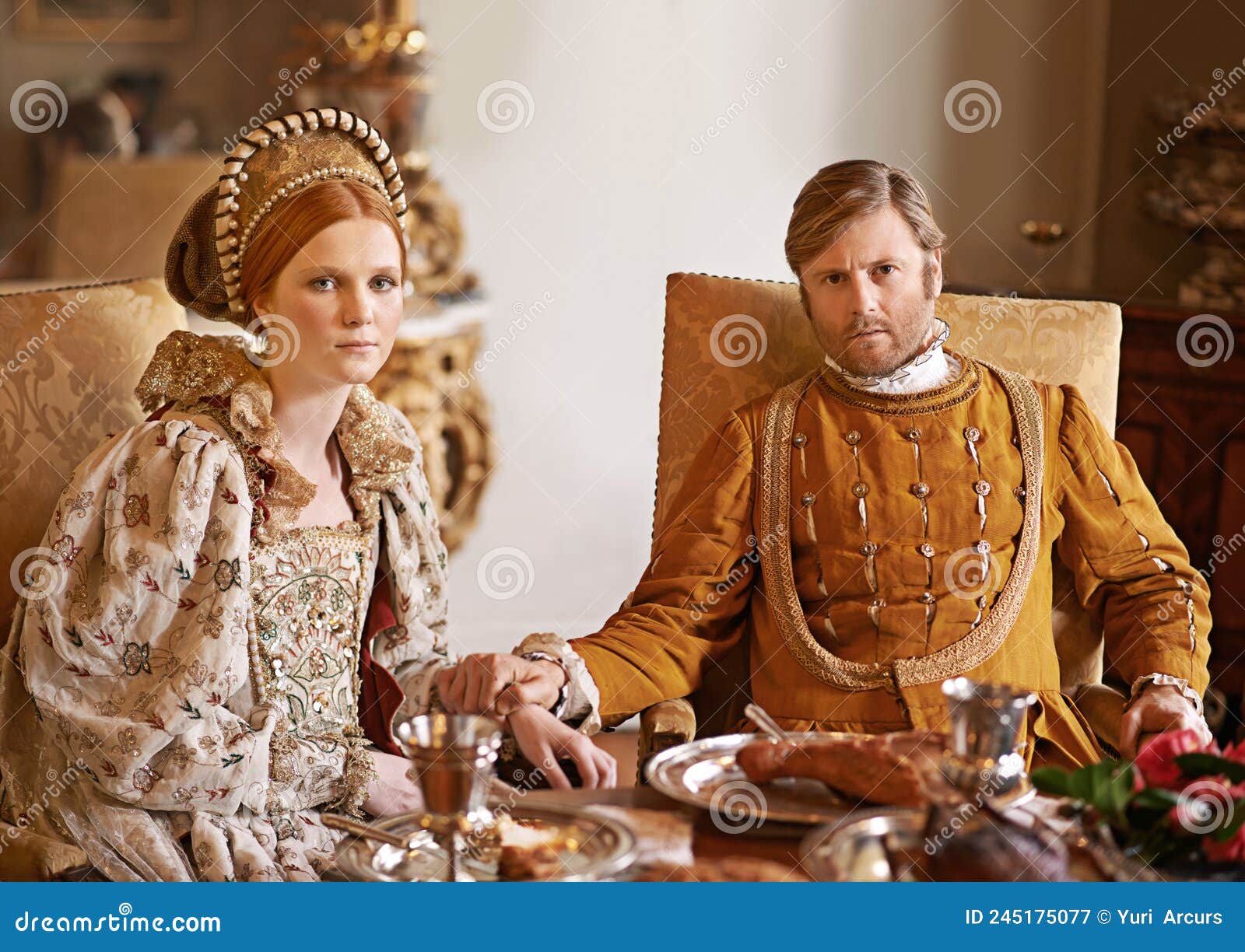Its an Ample Feast. Shot of a Noble Couple Eating Together. Stock Image ...