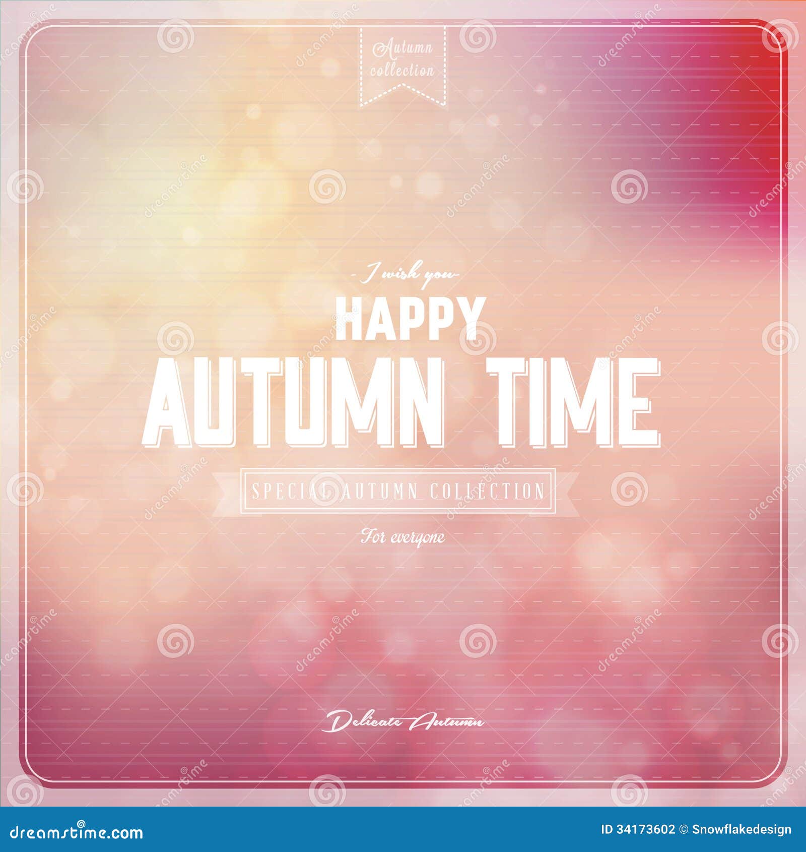 Its Autumn time Typography stock vector. Illustration of garden - 34173602