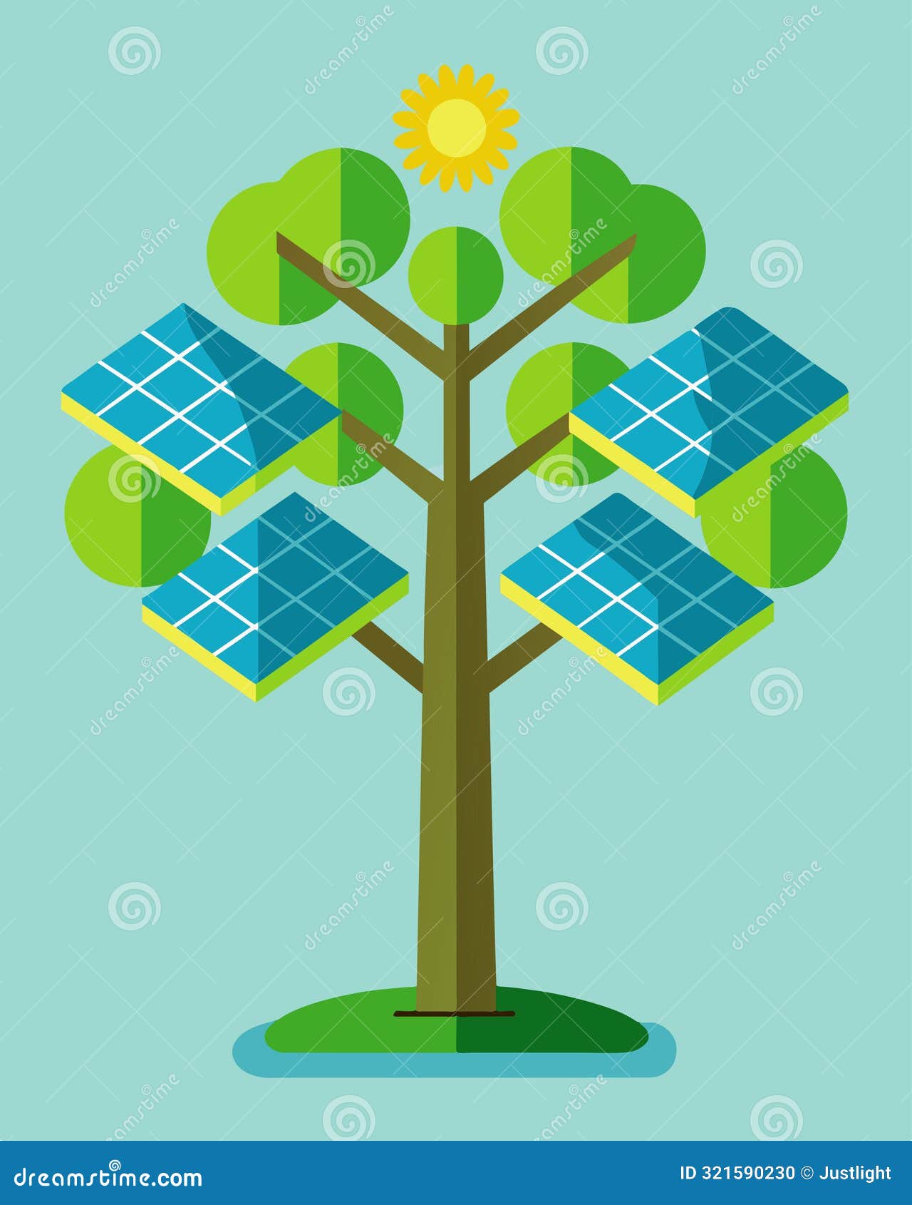 With Its Branches Covered in Solar Panels the Solar Tree Stands As a ...