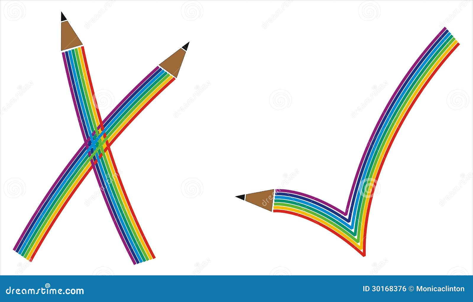 Check Mark in Rainbow Pattern Stock Illustration - Illustration of ...